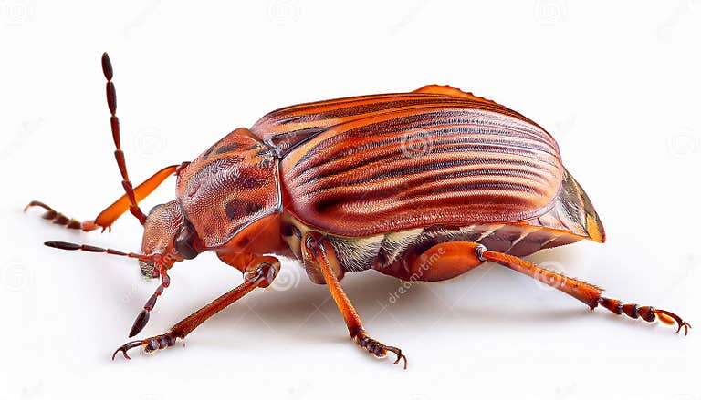 August Bug, Isolated on a White Background Stock Illustration ...