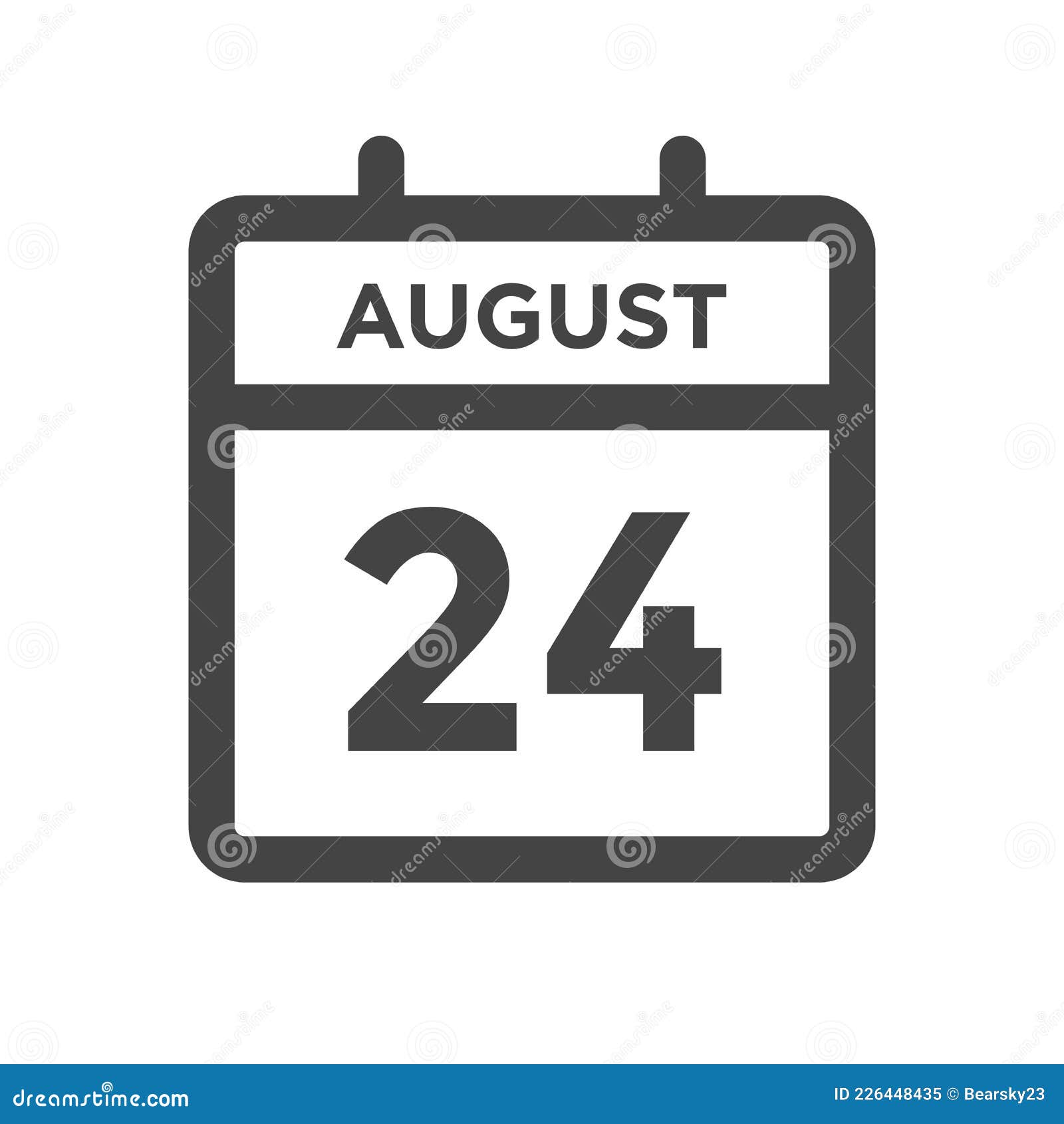 August 24 Calendar Day or Calender Date for Deadlines or Appointment ...