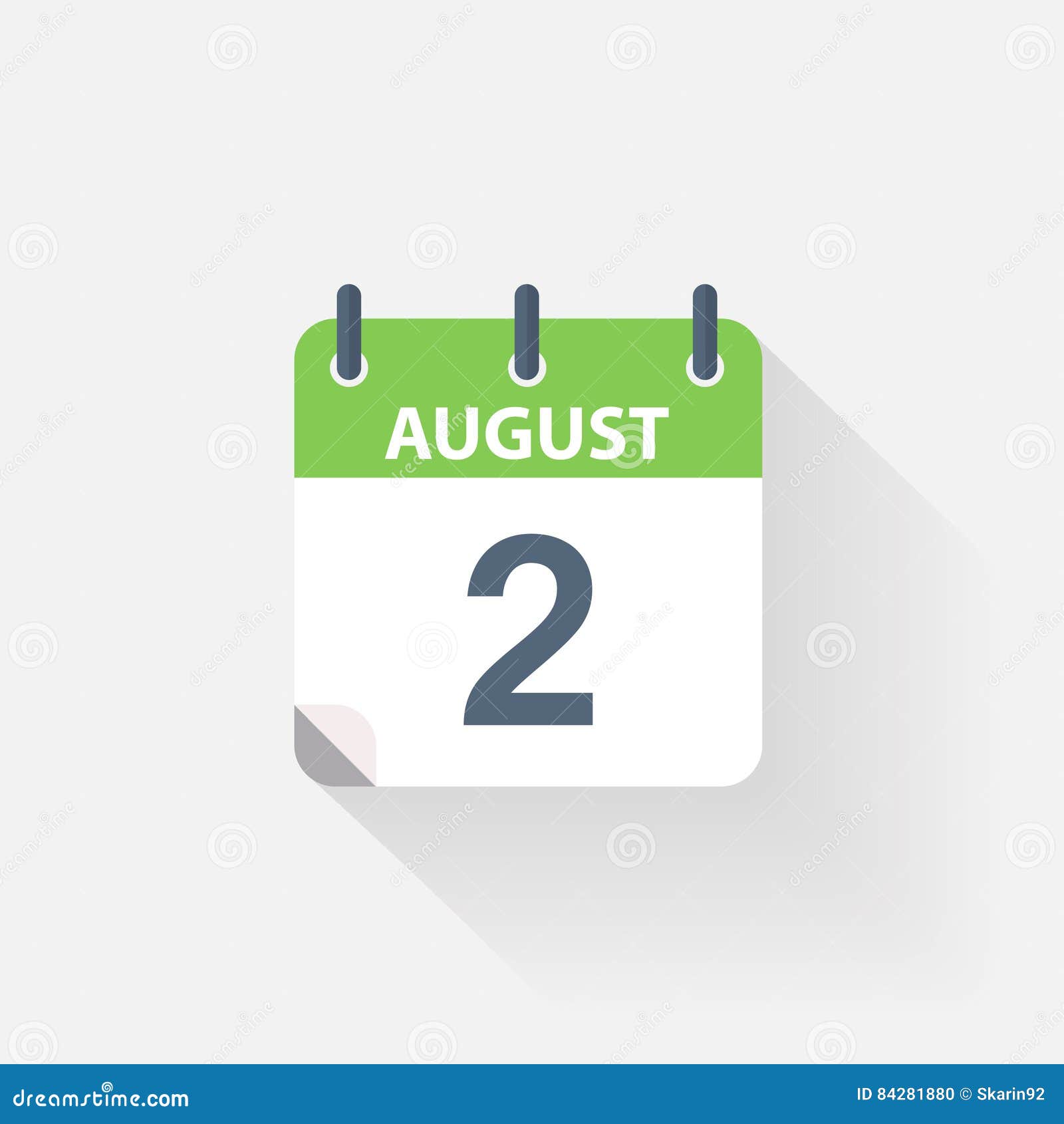 2 august calendar icon stock vector. Illustration of sign - 84281880