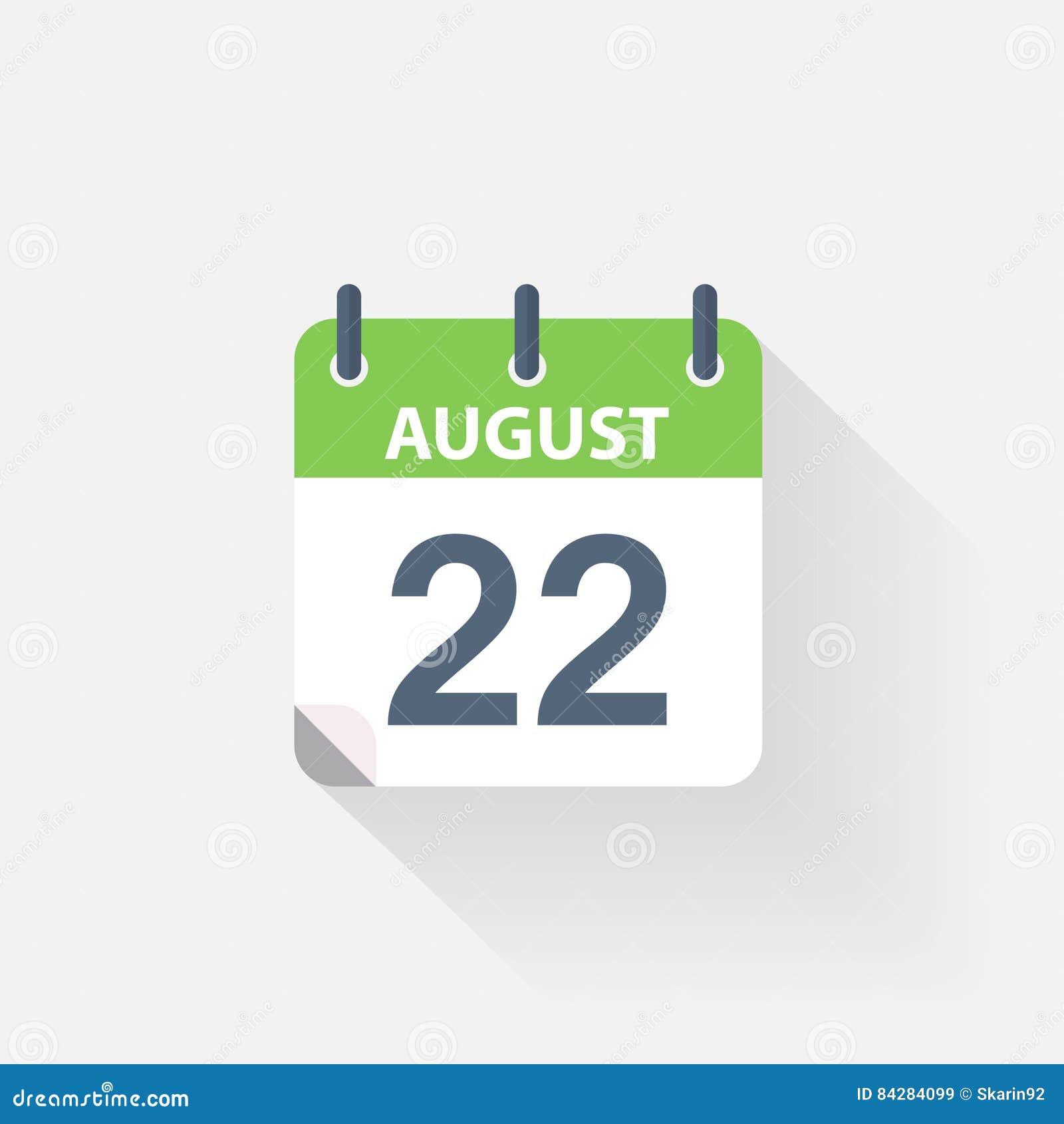 August Calendar Icon - Colorful Vector Symbol | CartoonDealer.com ...