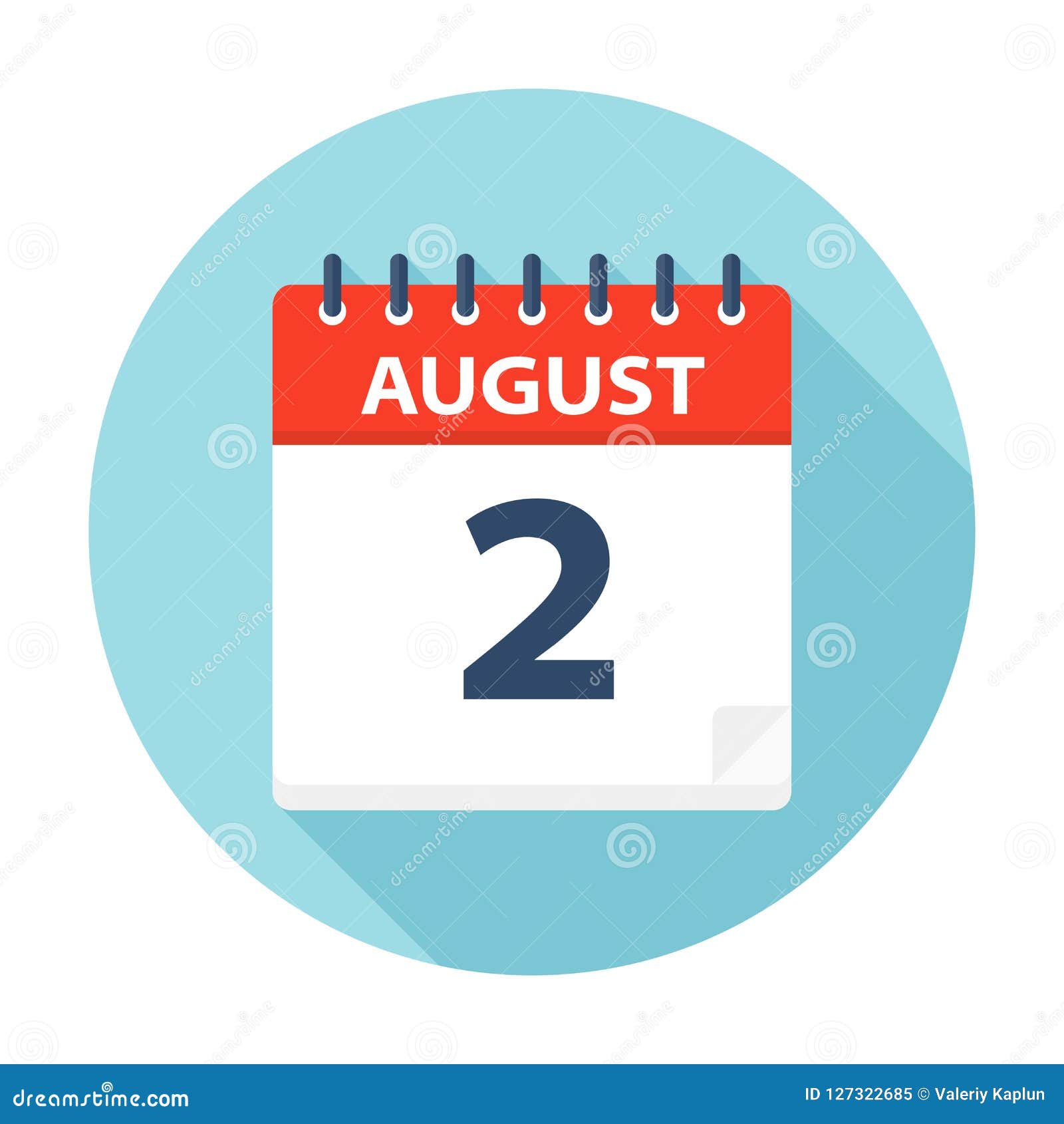 August 2 - Calendar Icon stock illustration. Illustration of today ...