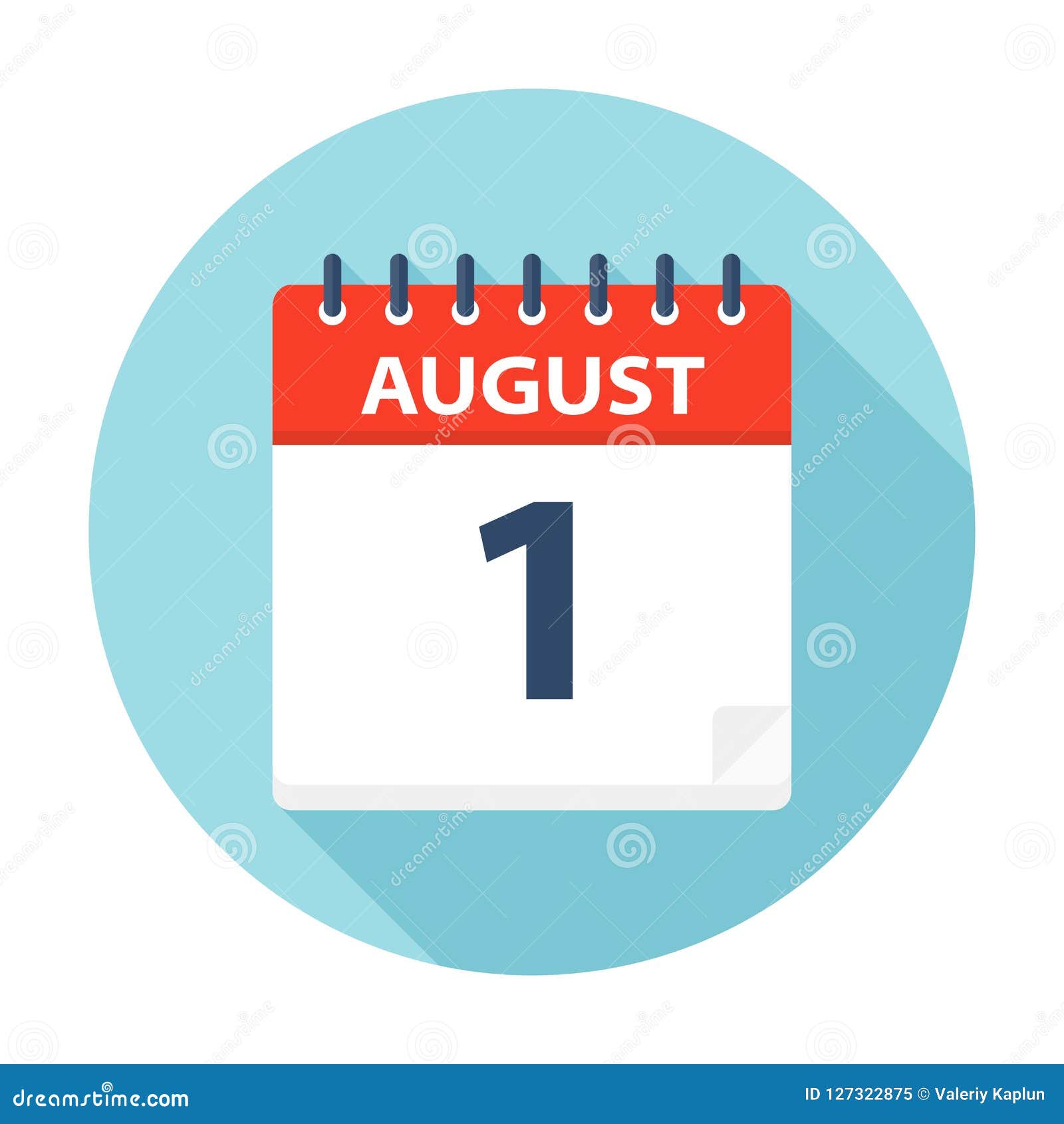 August 1 - Calendar Icon stock illustration. Illustration of 2021 ...