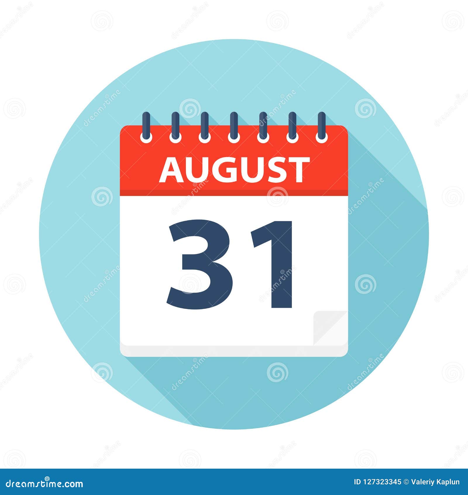 August 31 - Calendar Icon stock illustration. Illustration of calendar ...