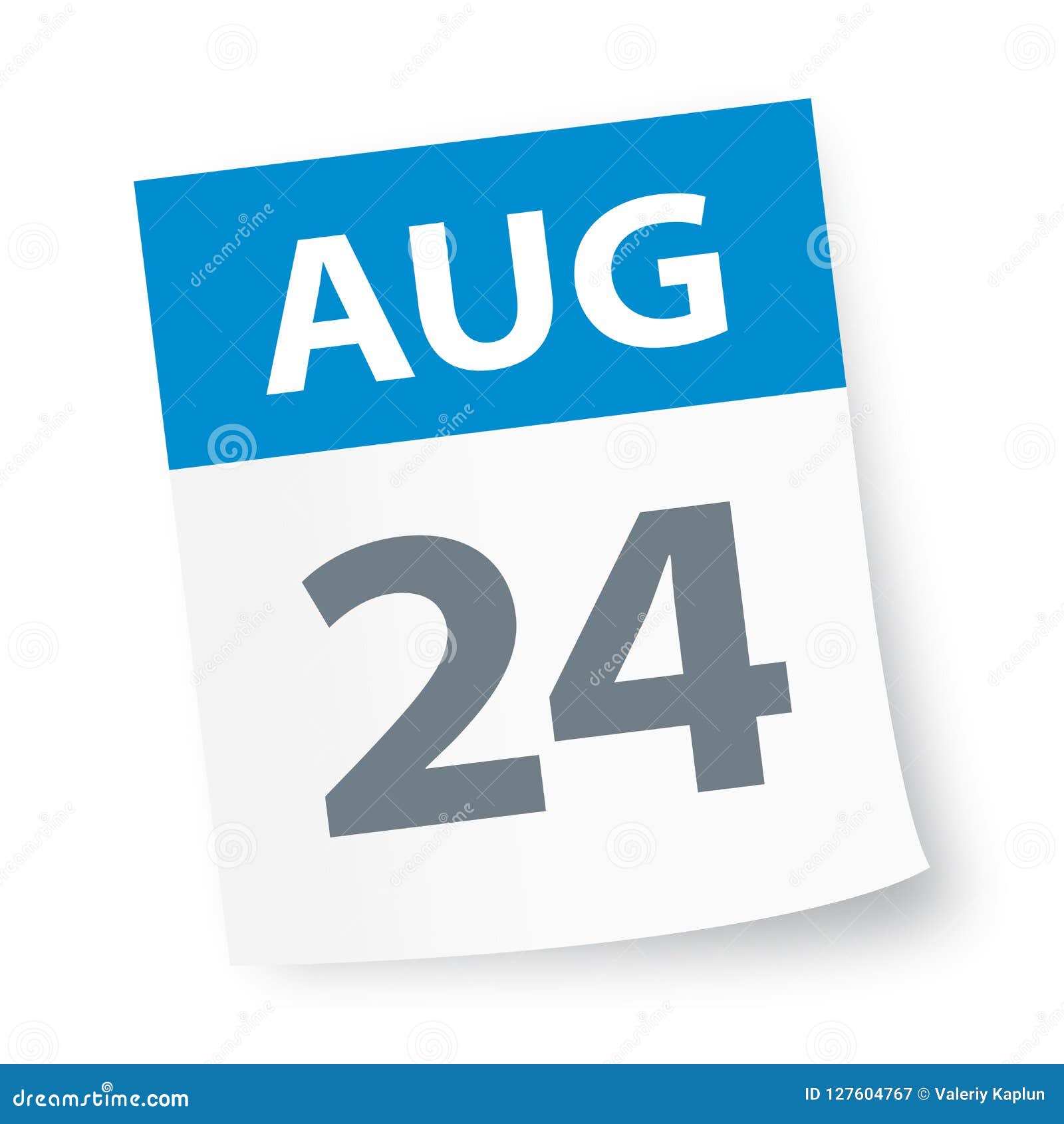 August 24 - Calendar Icon stock illustration. Illustration of organizer ...