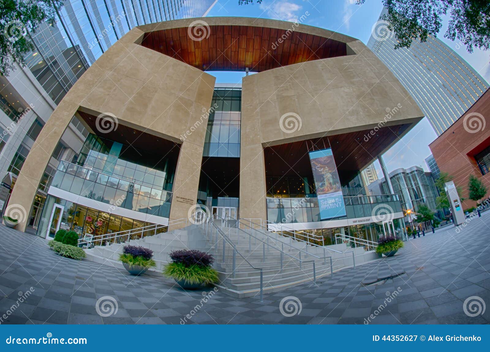 August 29, 2014, Charlotte, NC - View of Mint Museum and Charlotte ...