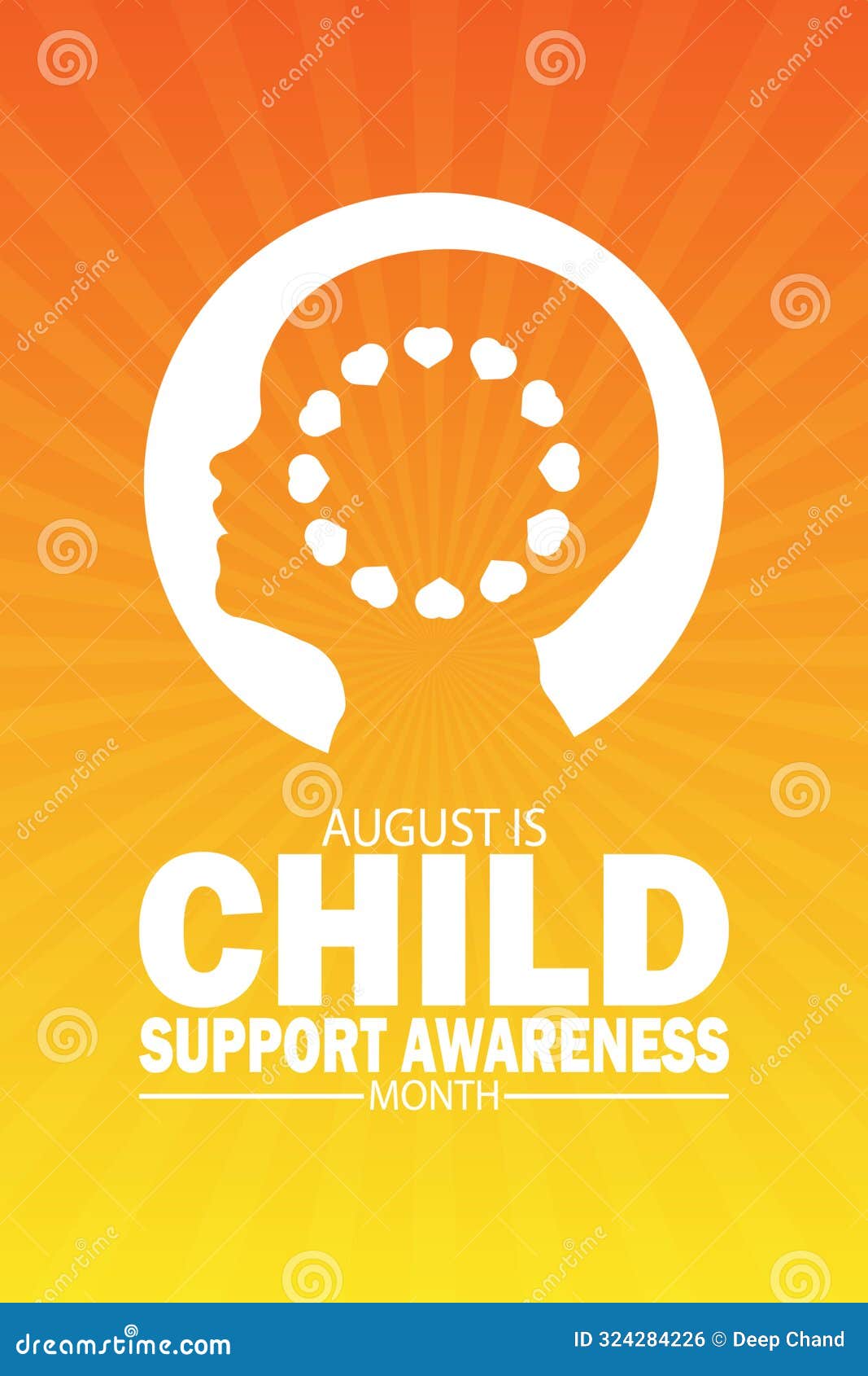 August is Child Support Awareness Month Vector Illustration Stock ...