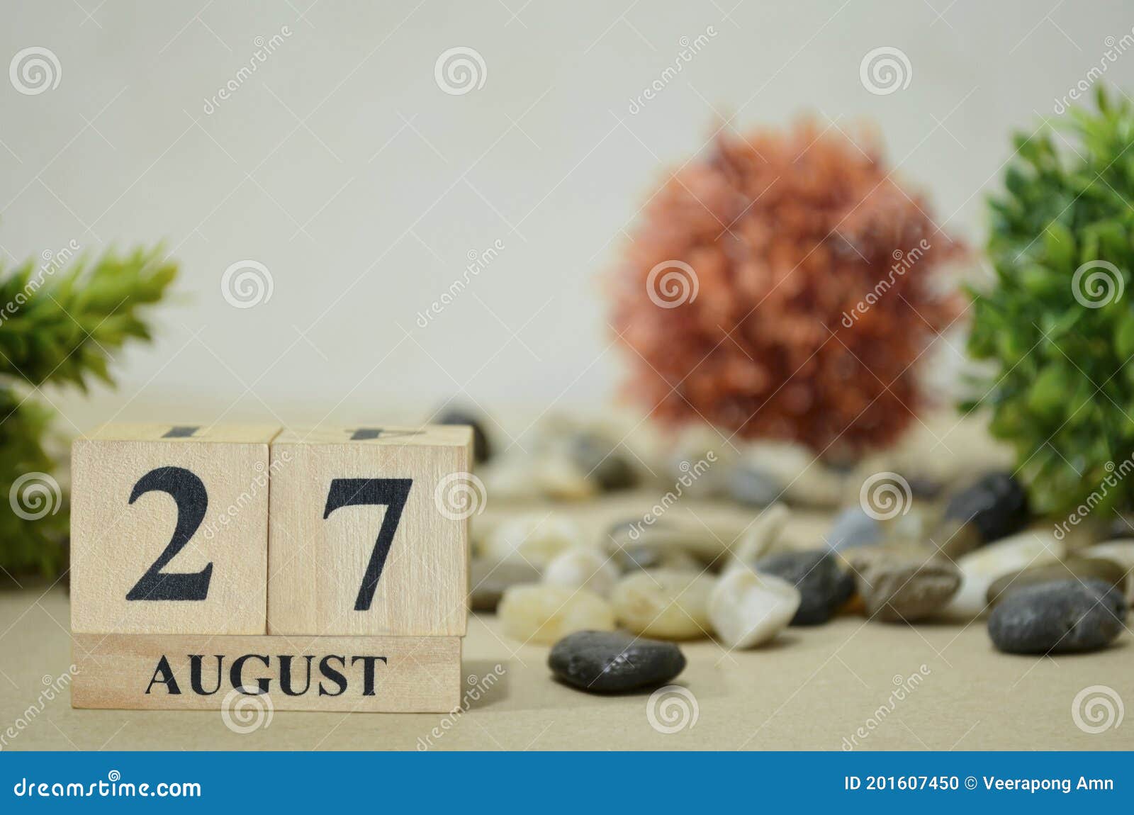 August 27, Date Design in Natural Concept. Stock Photo - Image of ...