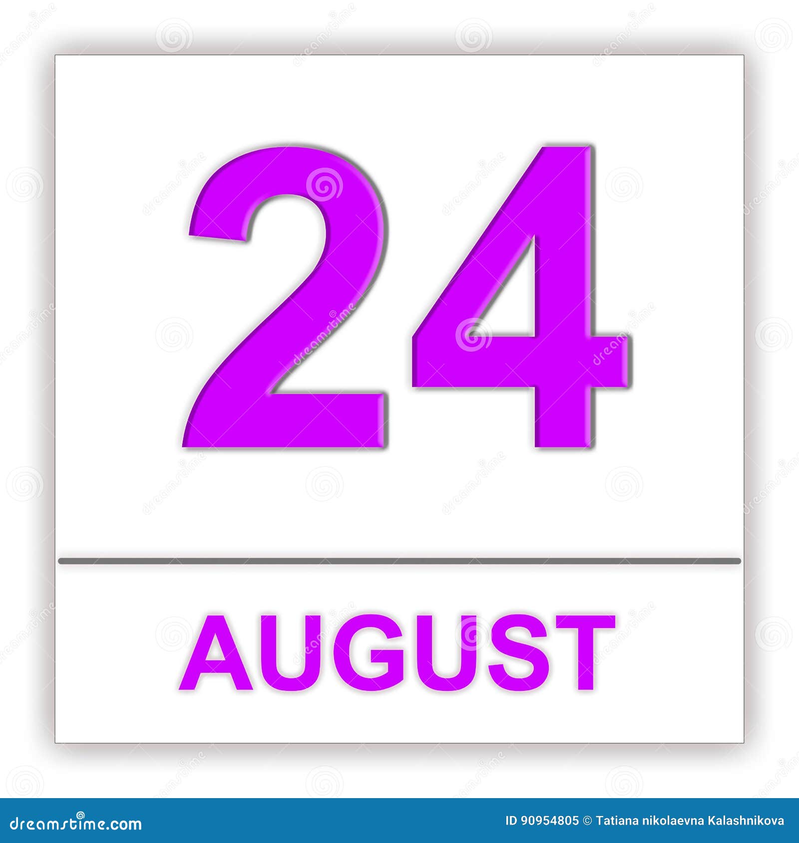 August 24. Day on the Calendar Stock Illustration - Illustration of ...