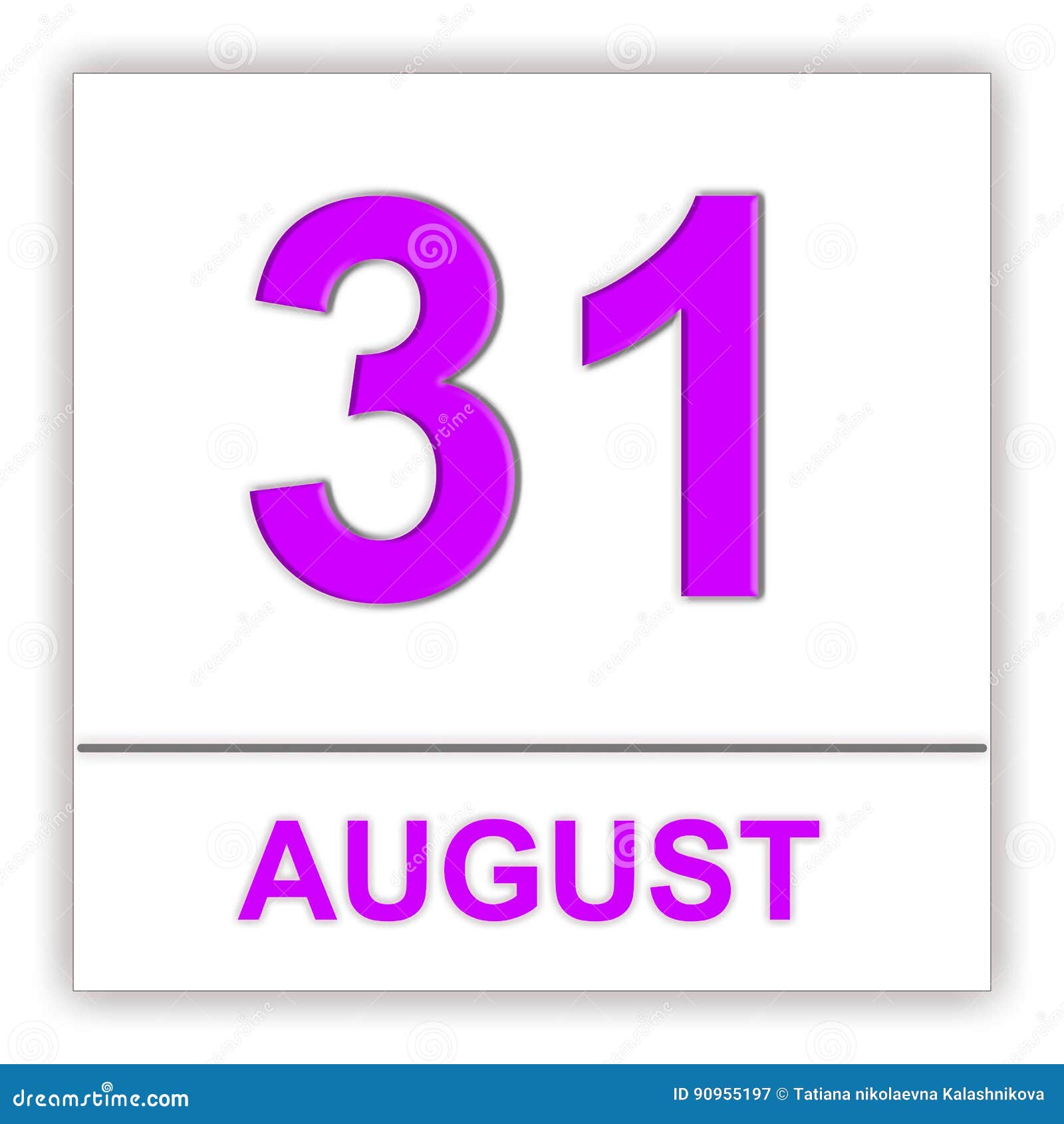August 31. Day on the Calendar Stock Illustration - Illustration of ...
