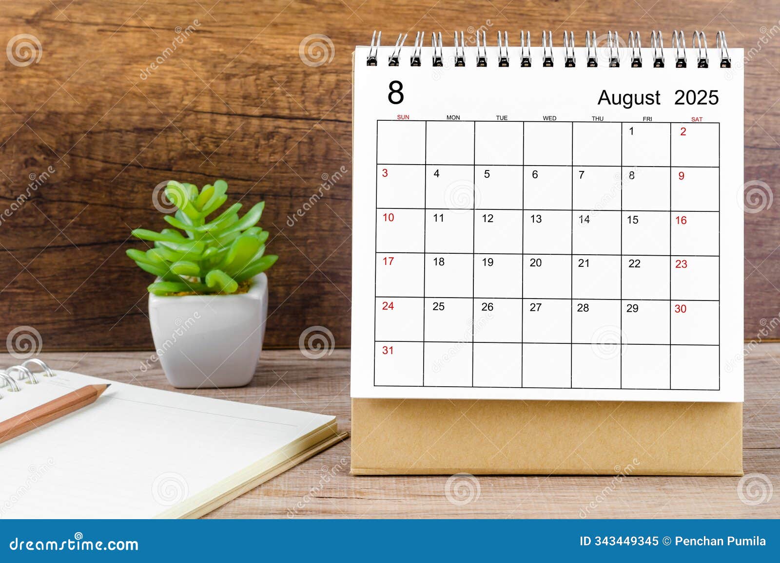 August 2025, Monthly Desk Calendar For 2025 Year Royalty-Free Stock ...