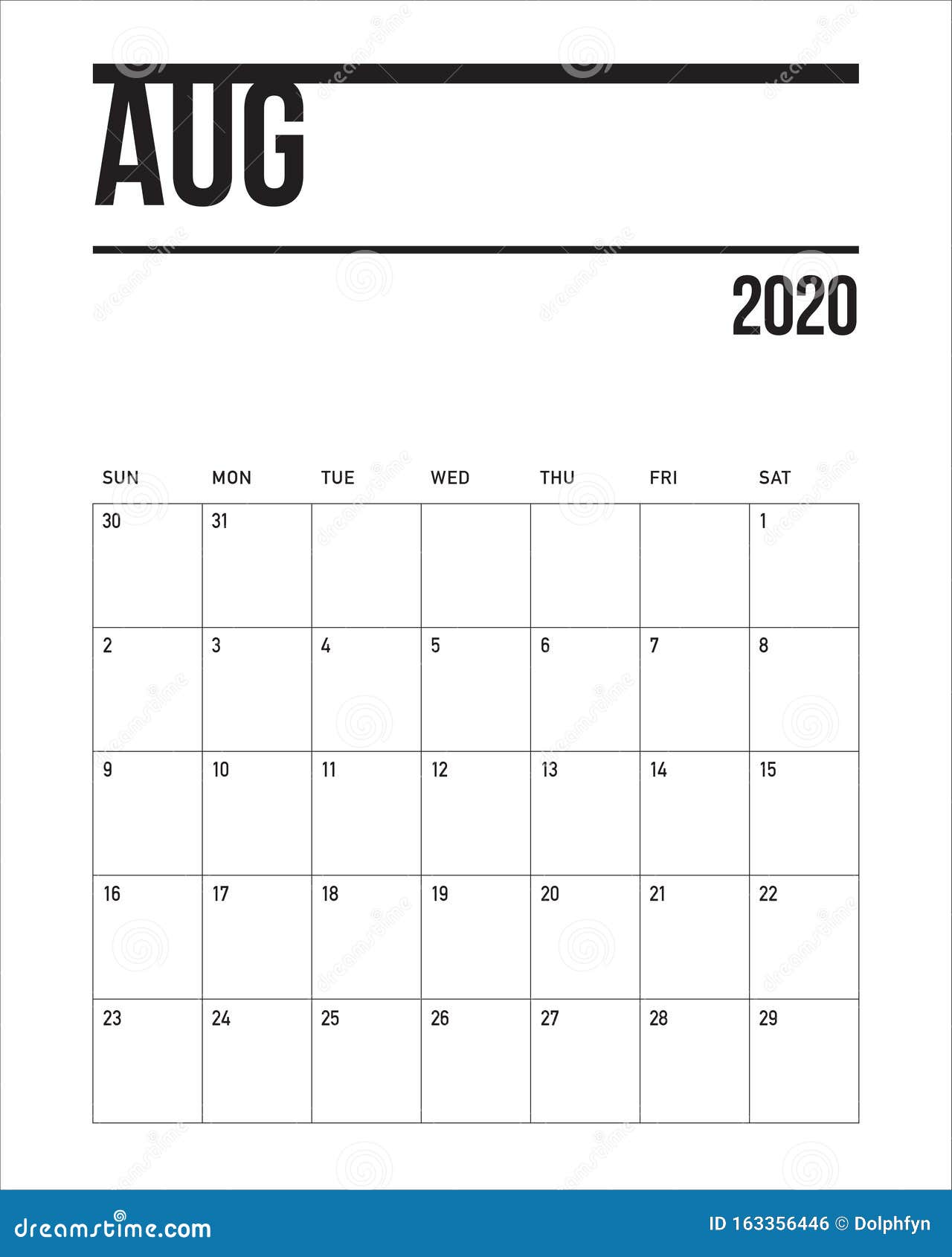 August 2020 Desk Calendar Vector Illustration Stock Vector ...