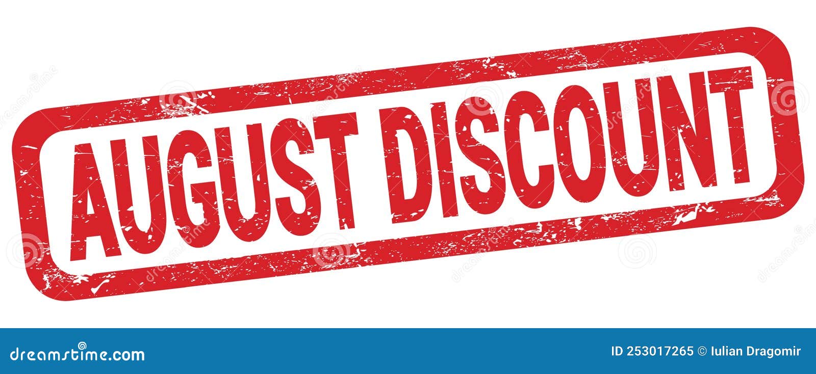 AUGUST DISCOUNT Text Written on Red Rectangle Stamp Stock Illustration ...