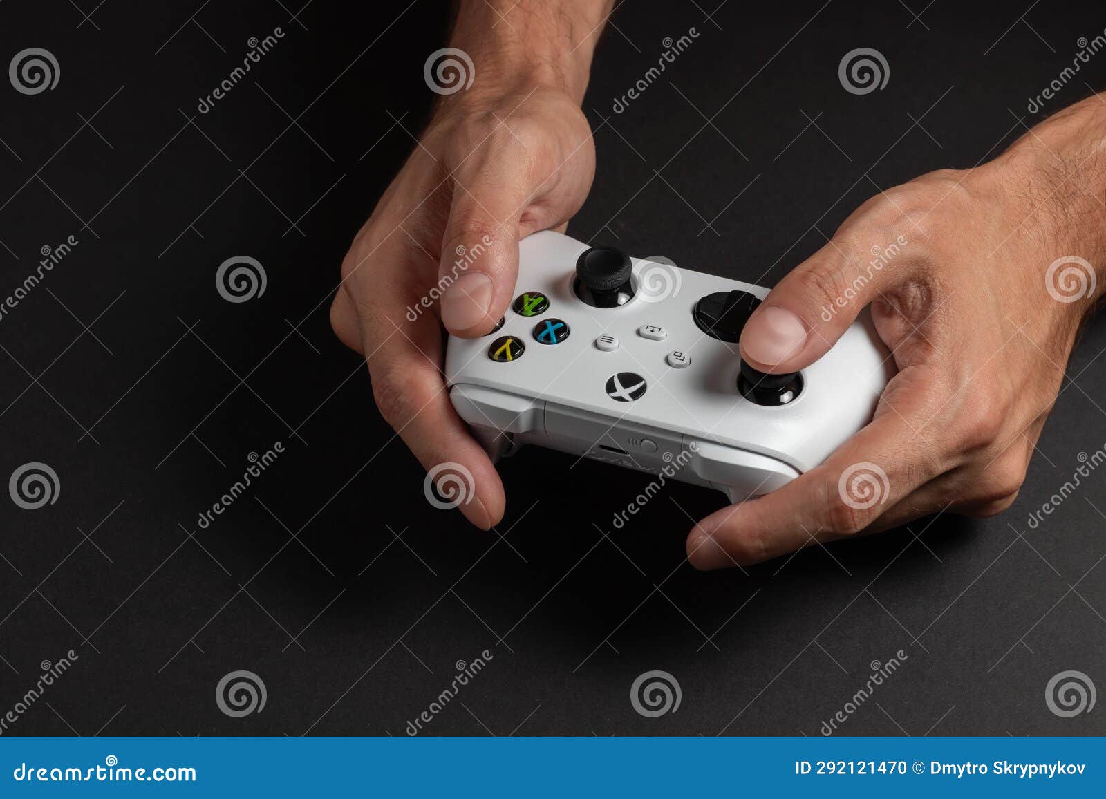 30 August 2023, Dnipro, Ukraine: Xbox Series S Controller On Man Hand ...