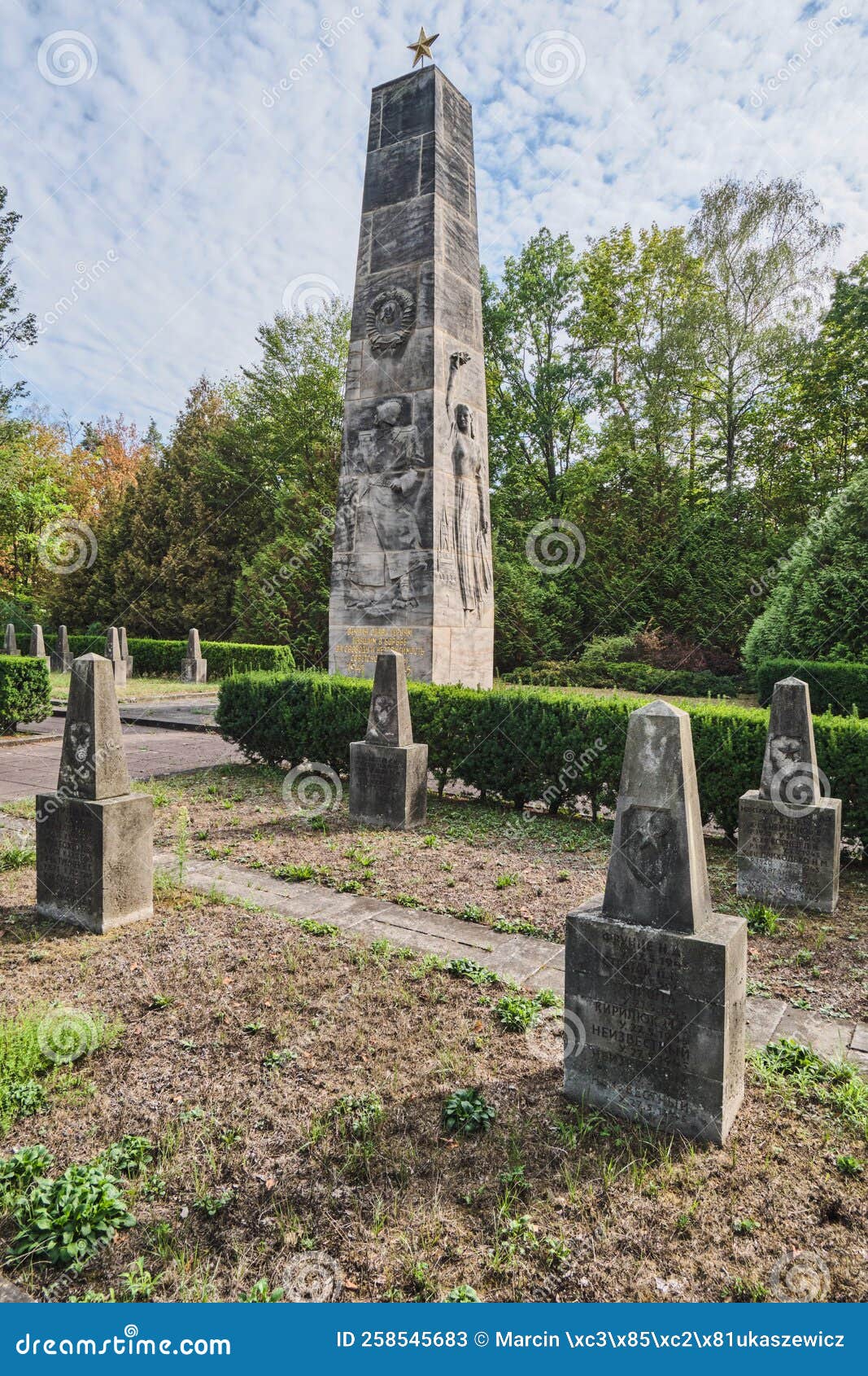 21 August 2022, Dresden, Germany. the Soviet Garrison Cemetery ...