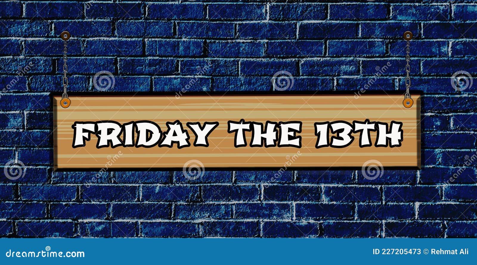 August, Friday the 13th, Text Effect on Bricks Background Stock ...