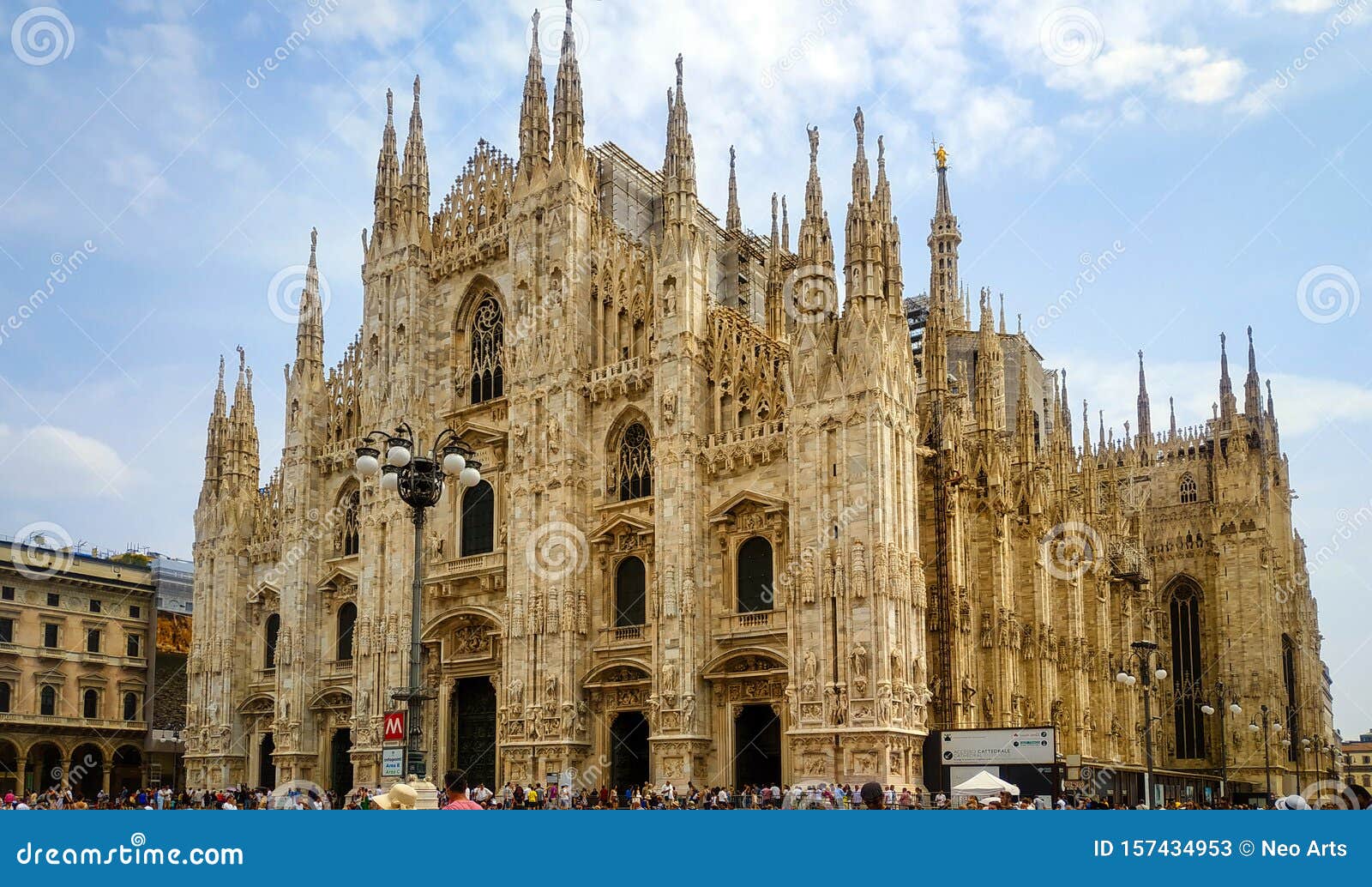 August, 2019 Front View of Duomo Milan Cathedral, Milan, Italy Stock ...