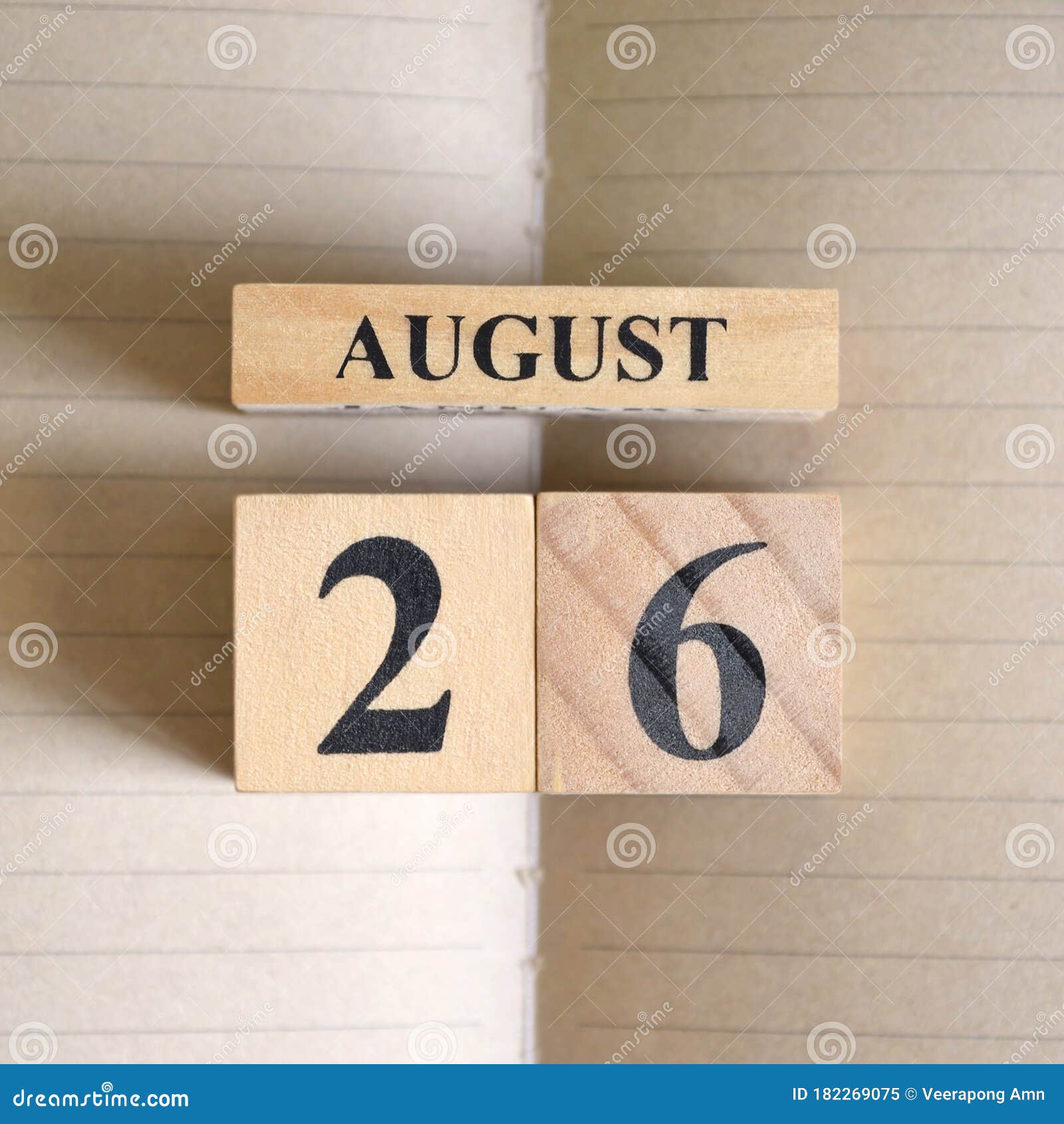 August 26, Icon Design with Number Cube. Stock Image - Image of cover ...