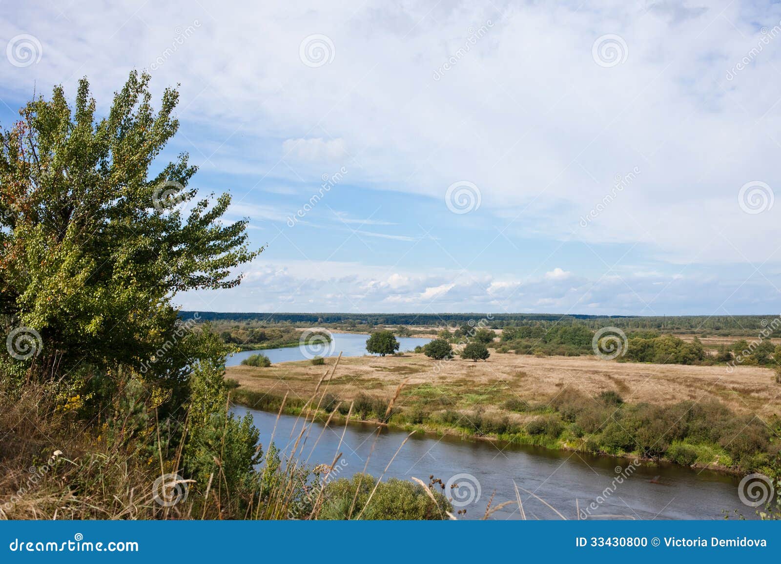 August Landscape. River Berezina Valley Stock Photo - Image of nature ...