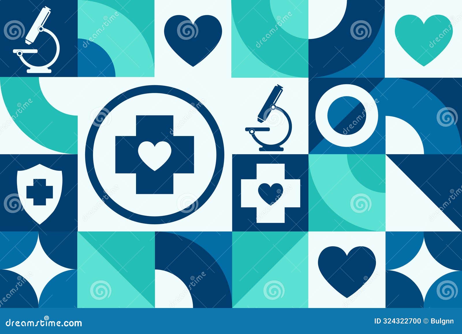 August is National Immunization Awareness Month. Seamless Geometric ...