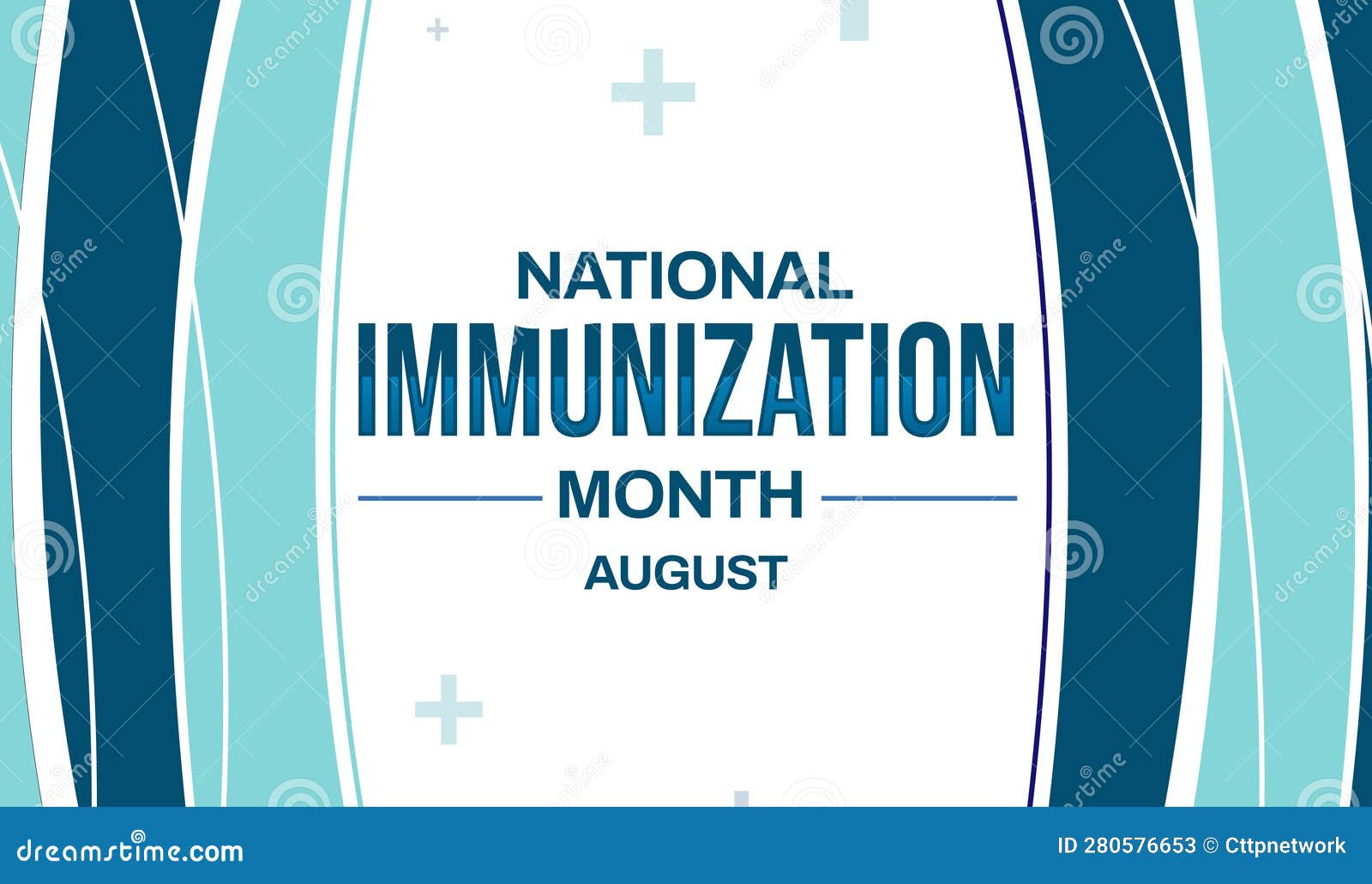 August is National Immunization Month, Background Design with Colorful ...