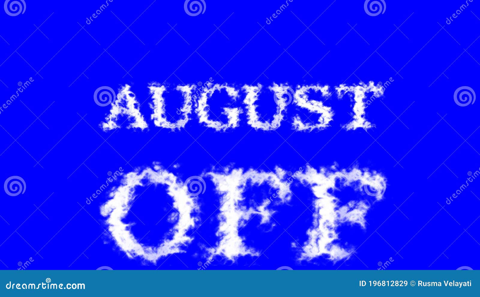 August Off Cloud Text Effect Blue Isolated Background Stock Video ...