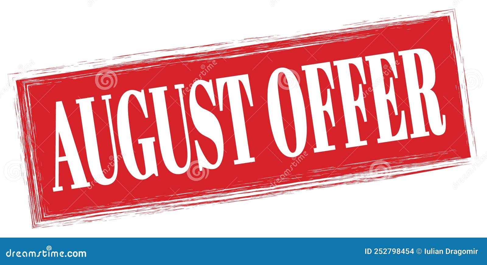 AUGUST OFFER Text Written on Red Stamp Sign Stock Illustration ...
