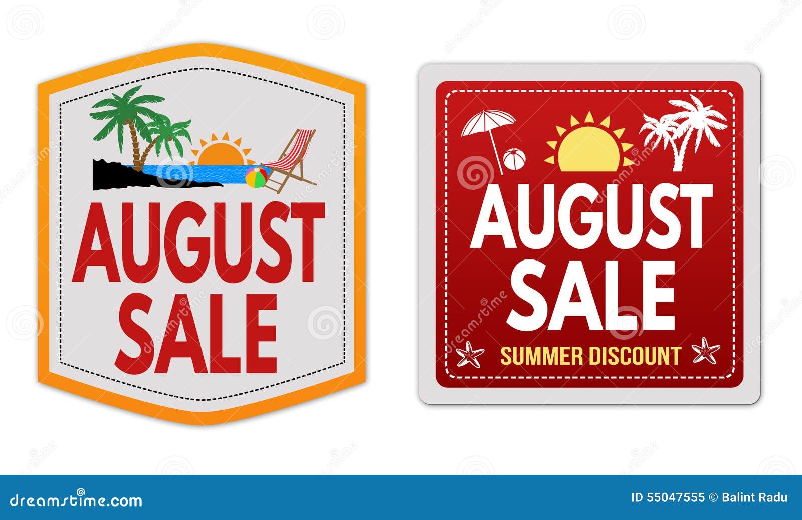 August sale stickers stock vector. Illustration of offer - 55047555