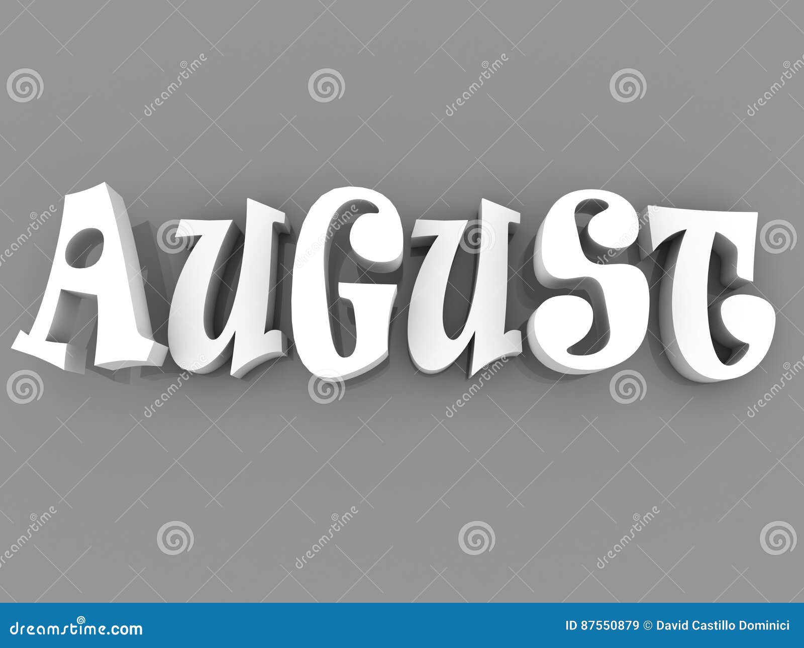 August Sign. Cartoon Vector | CartoonDealer.com #90096927