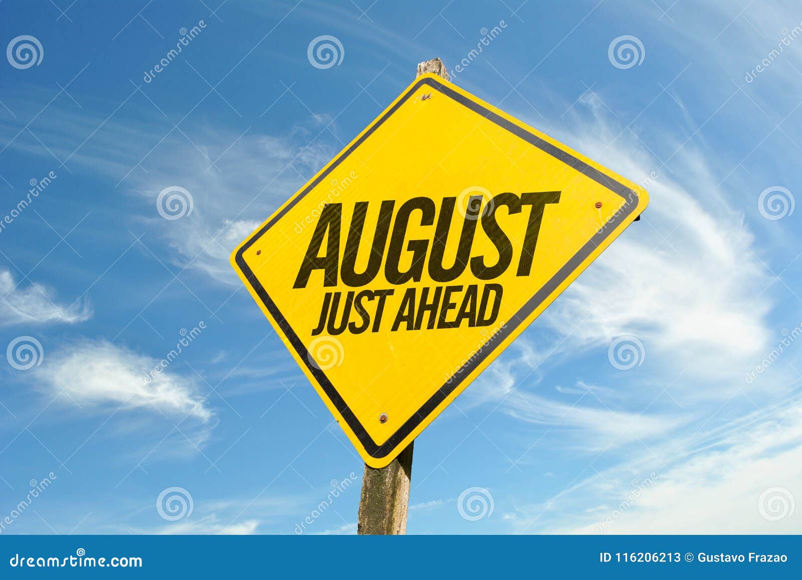 August Sign on Concept Image Stock Image - Image of forward, greeting ...