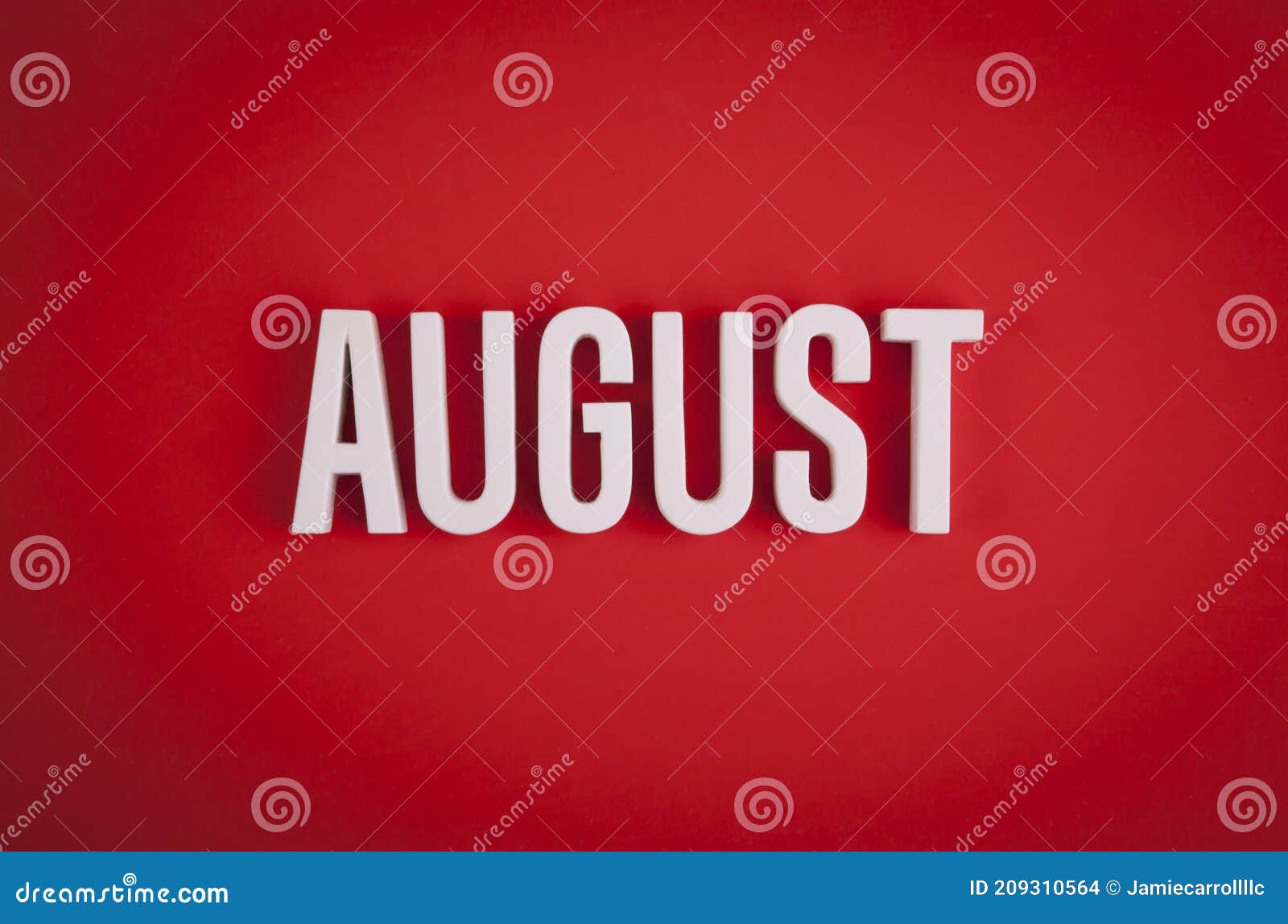 Month of August Sign Lettering on Solid Background Stock Photo - Image ...