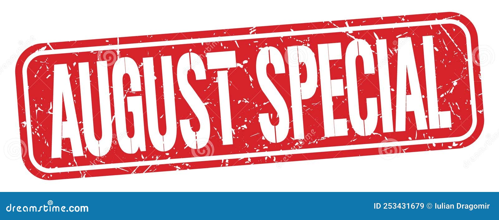 AUGUST SPECIAL Text Written on Red Stamp Sign Stock Illustration ...
