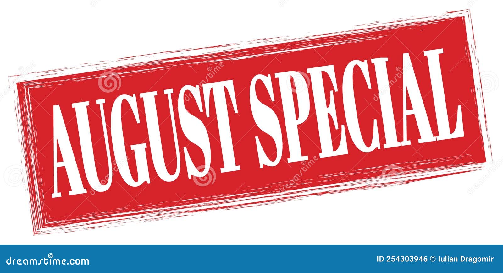 AUGUST SPECIAL Text Written on Red Stamp Sign Stock Illustration ...