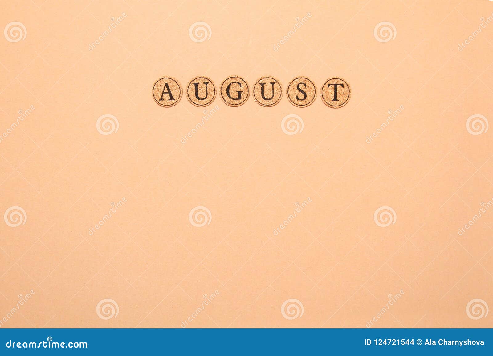 August for the calendar stock photo. Image of summer - 124721544