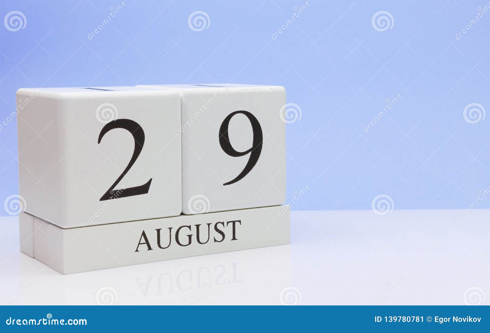 August 29st. Day 29 of Month, daily Calendar on White Table with ...
