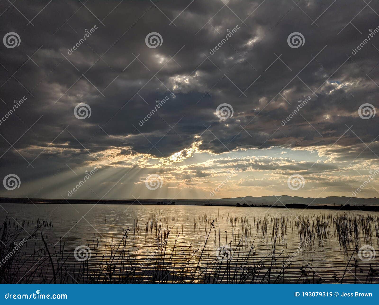 August Sumer Storm with Sun Rays Stock Image - Image of coast, sumer ...