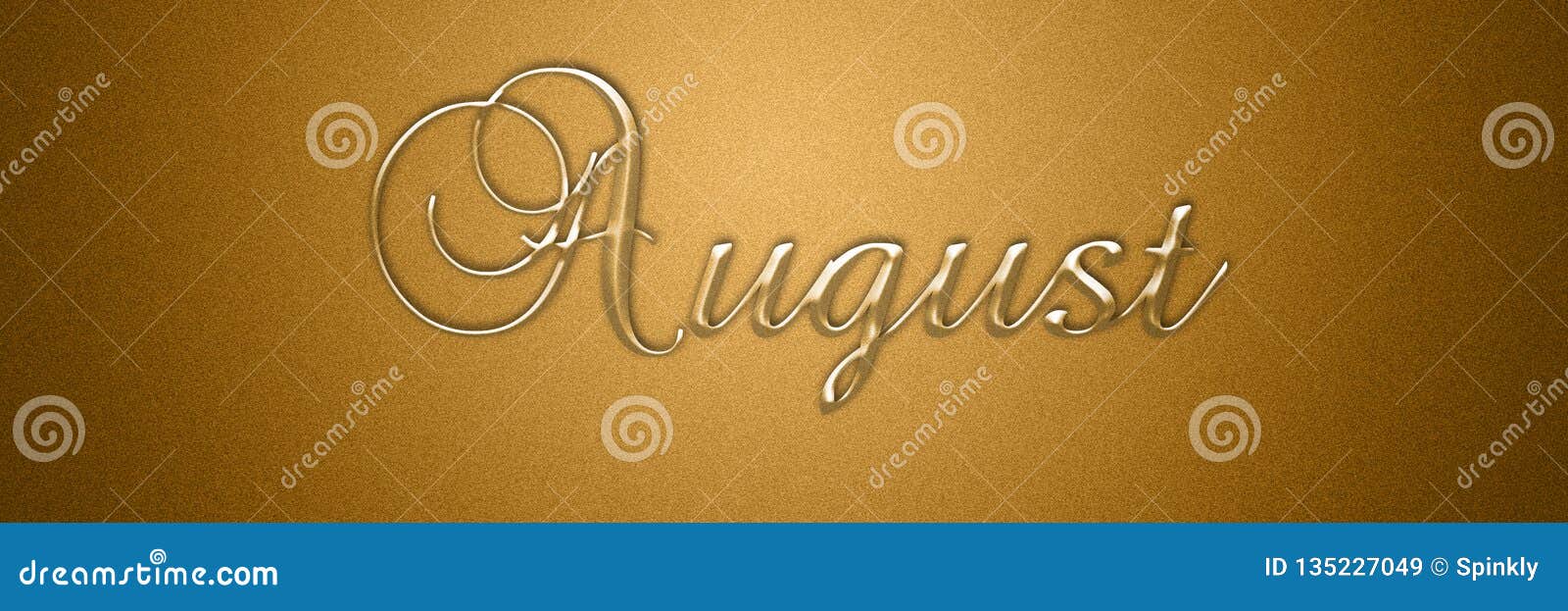 August Text Title for Month Background Design Stock Illustration ...