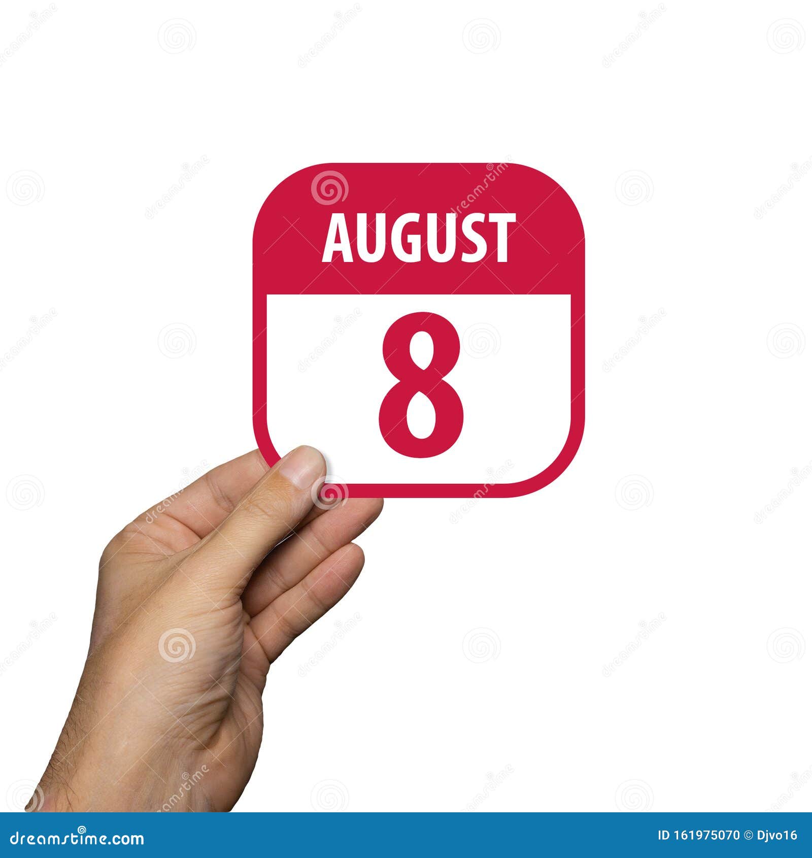 August 8th. Day 8 of Month,hand Hold Simple Calendar Icon with Date on ... August 8th. Day 8 of Month,hand Hold Simple Calendar Icon with Date on ...