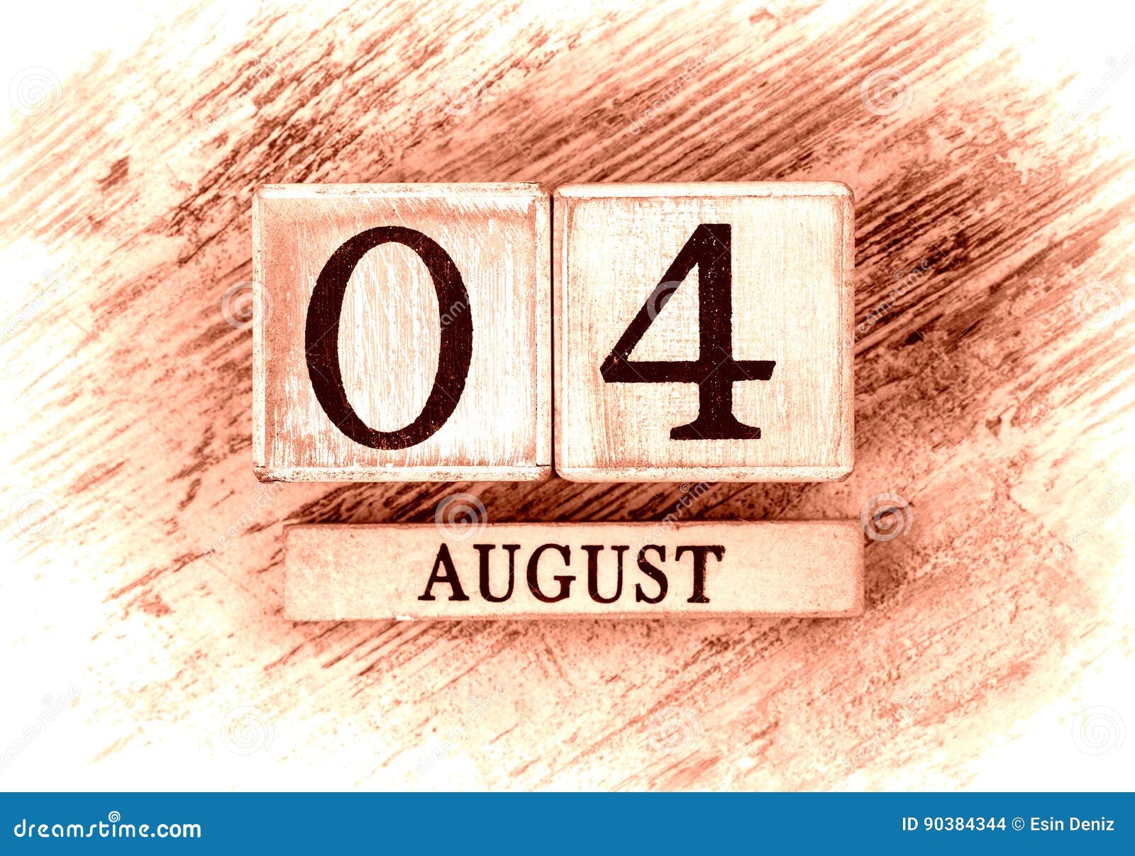 August 4th stock photo. Image of date, year, wooden, august - 90384344