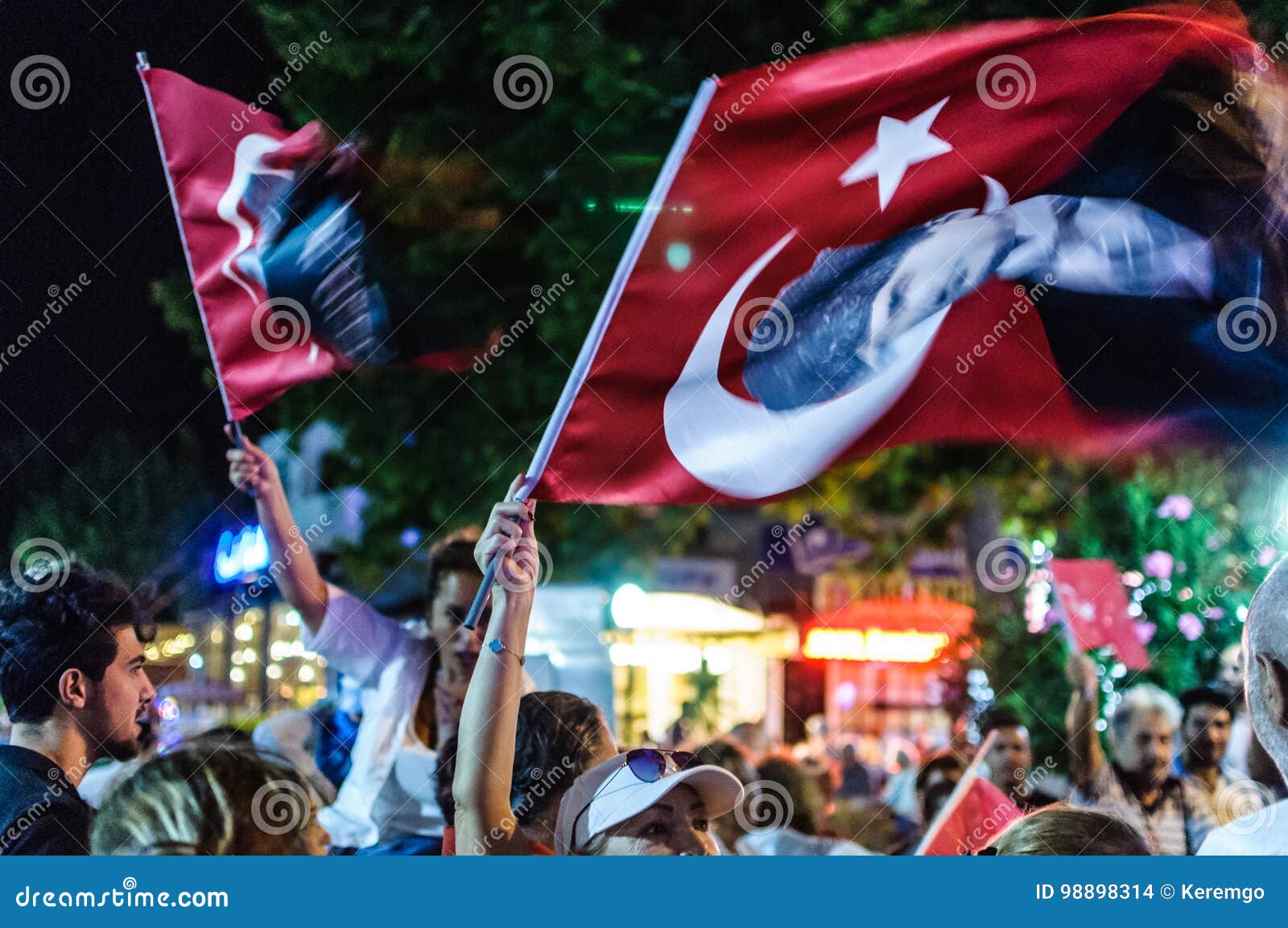 30. August Turkish Victory Day Parade Nachts Redaktionelles Stockbild ...