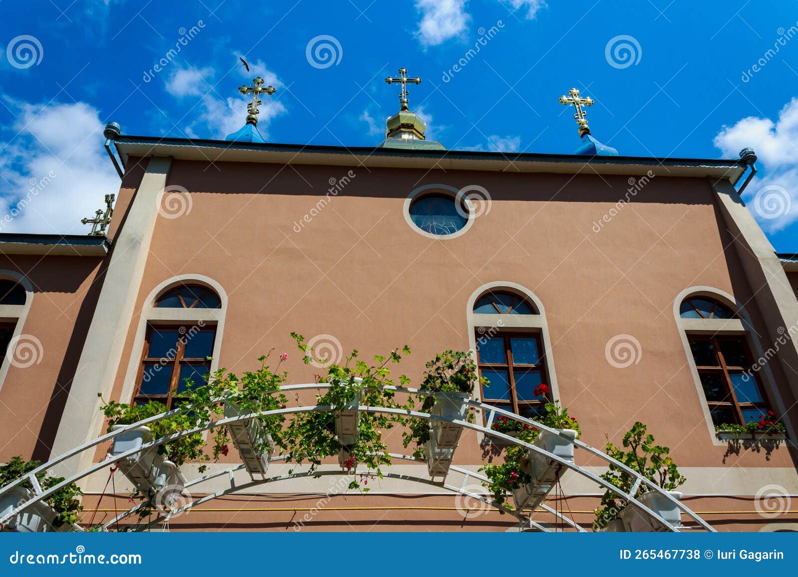 August 10, 2021, Ungheni Moldova. the Monastery is a Local Landmark ...
