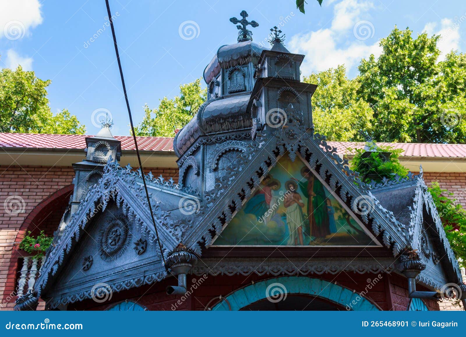 August 10, 2021, Ungheni Moldova. the Monastery is a Local Landmark ...