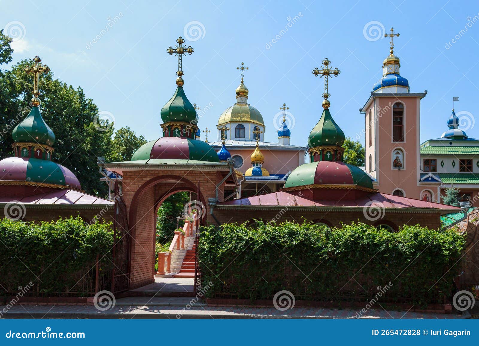 August 10, 2021, Ungheni Moldova. the Monastery is a Local Landmark ...