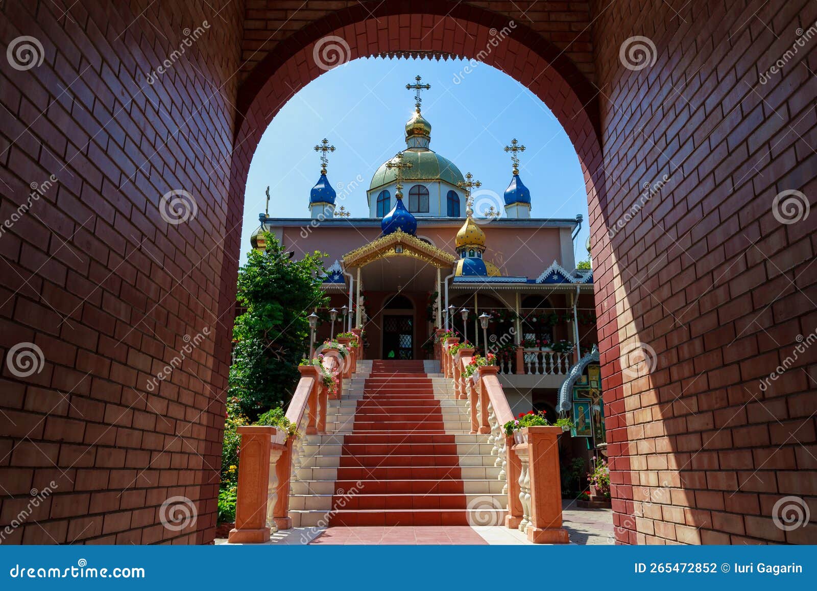 August 10, 2021, Ungheni Moldova. the Monastery is a Local Landmark ...