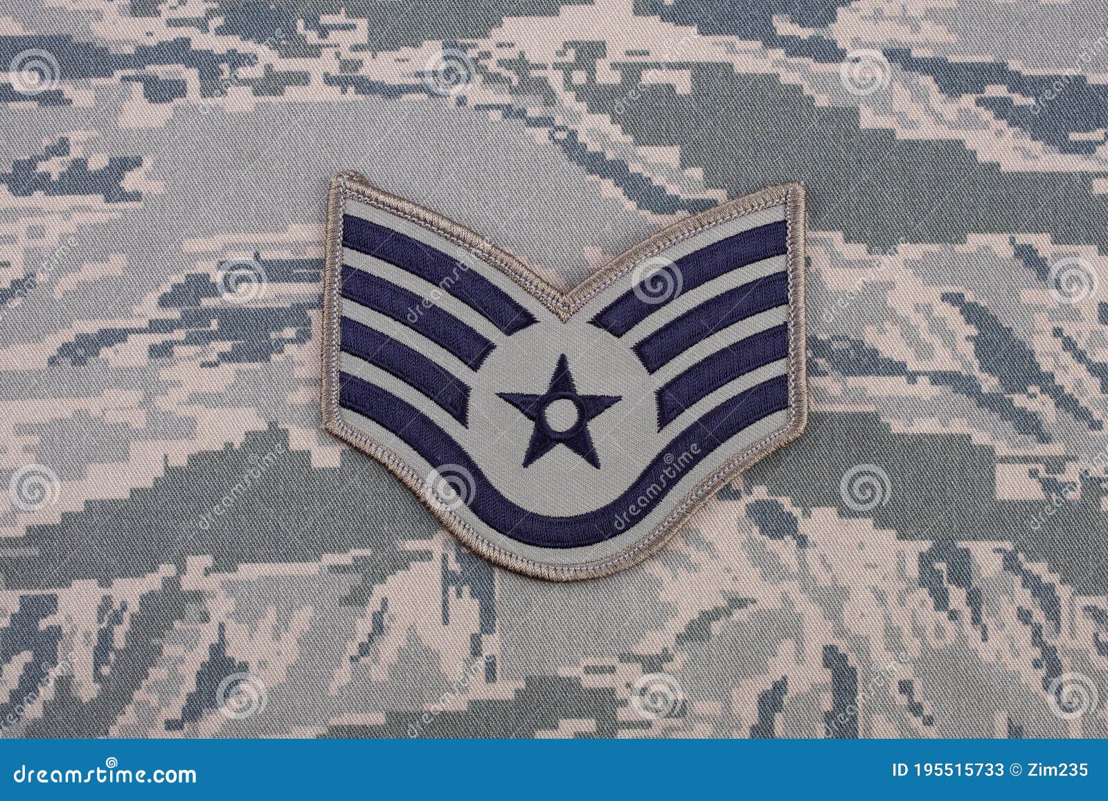 August 31, 2020. US AIR FORCE Staff Sergeant Rank Patch on Digital ...