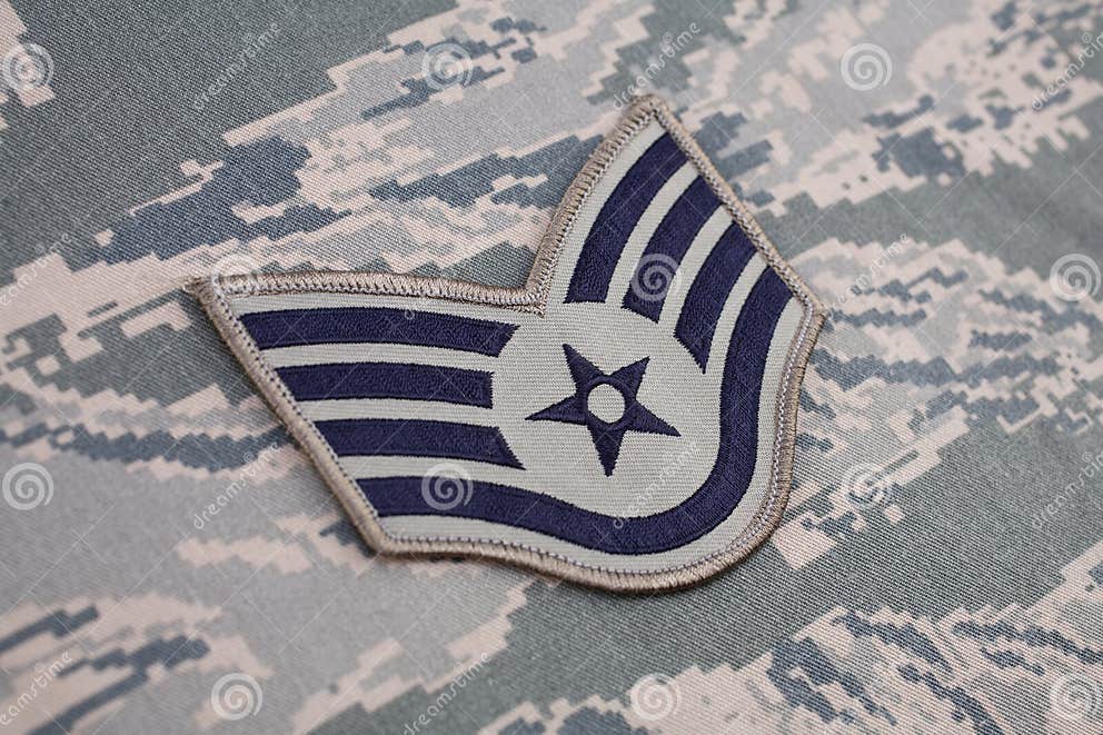 August 31, 2020. US AIR FORCE Staff Sergeant Rank Patch on Digital ...