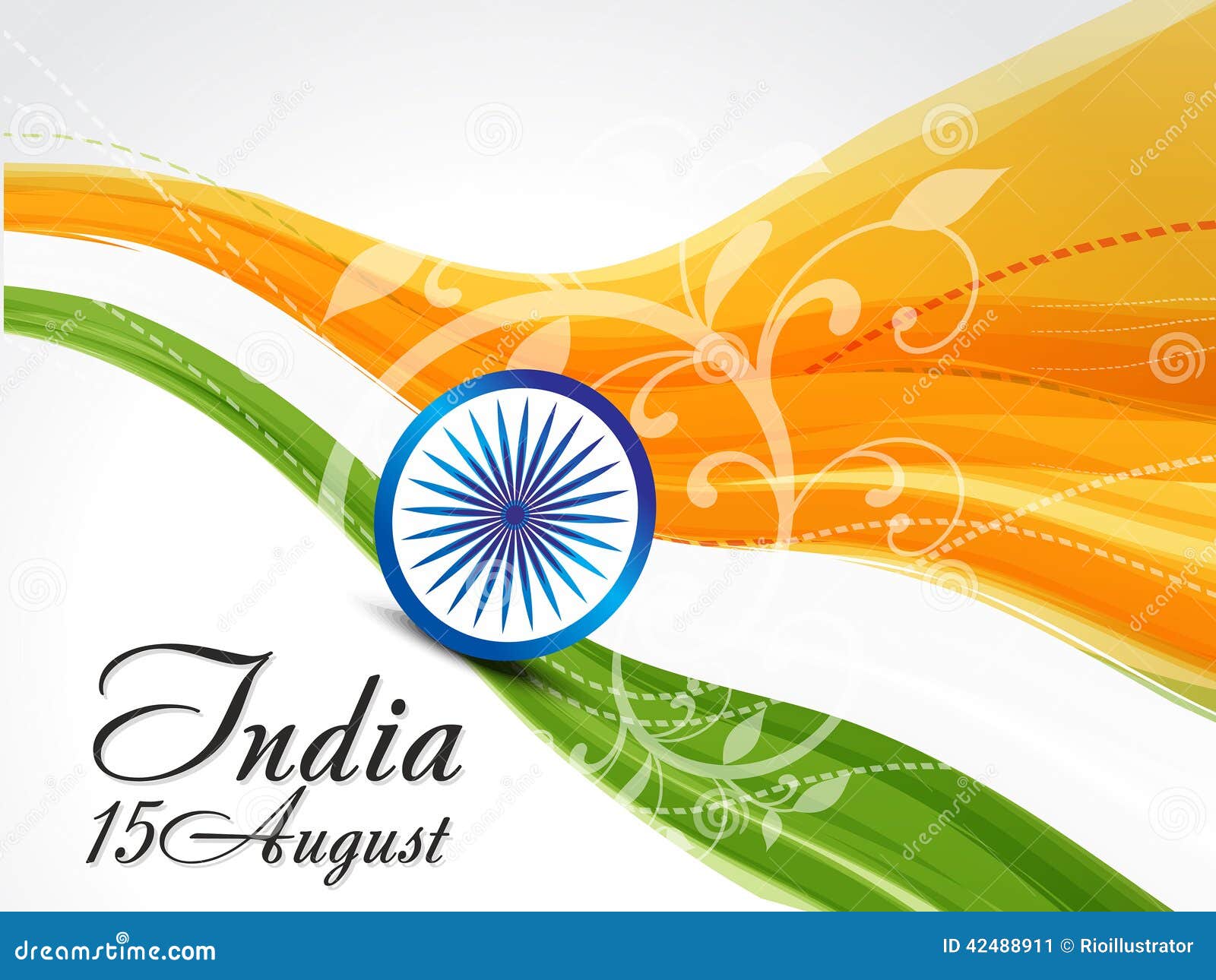 15 August Wave Background stock vector. Illustration of floraheritage ...