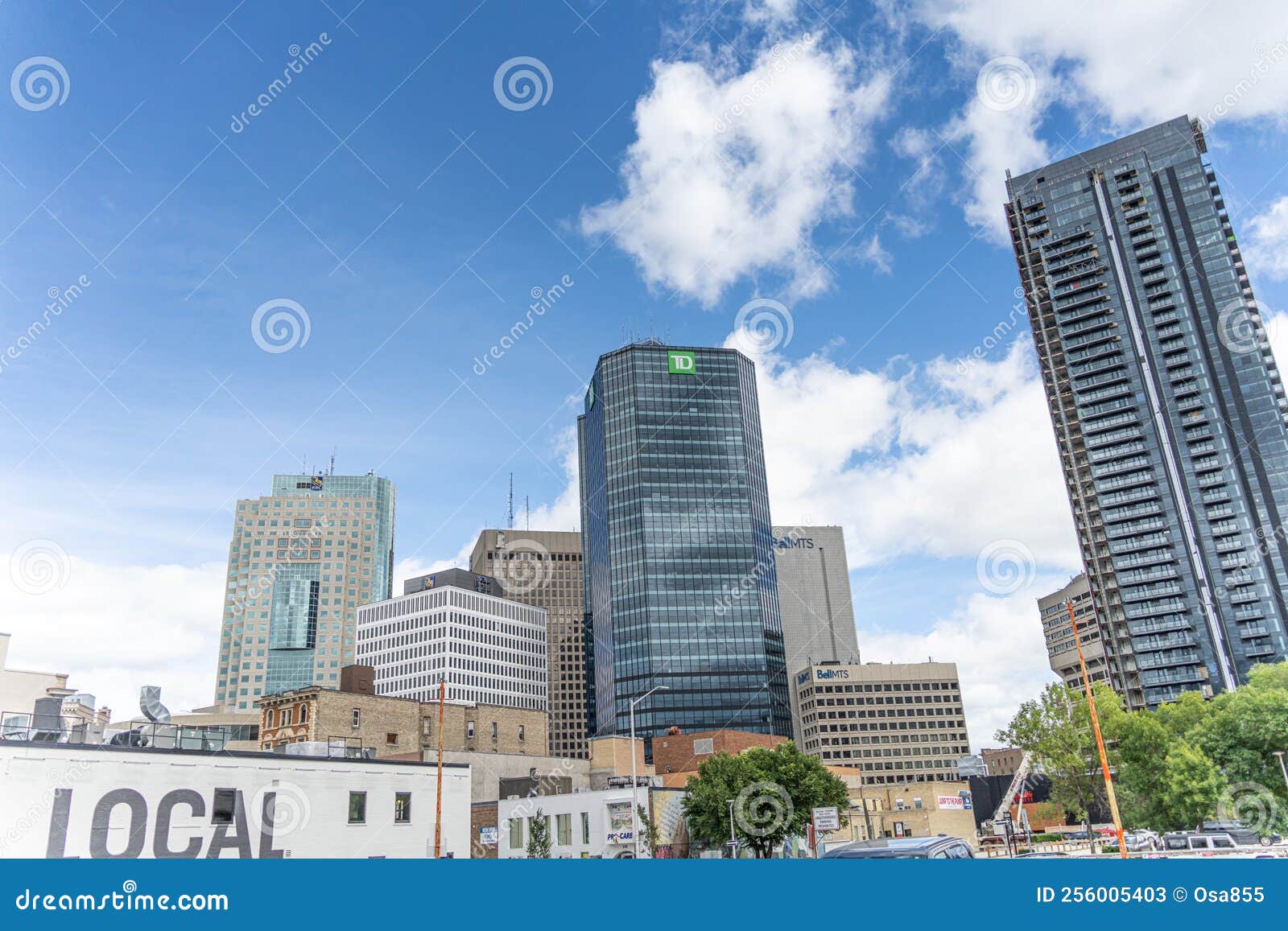 August 5 2022 - Winnipeg Manitba Canada - Downtown Winnipeg City ...