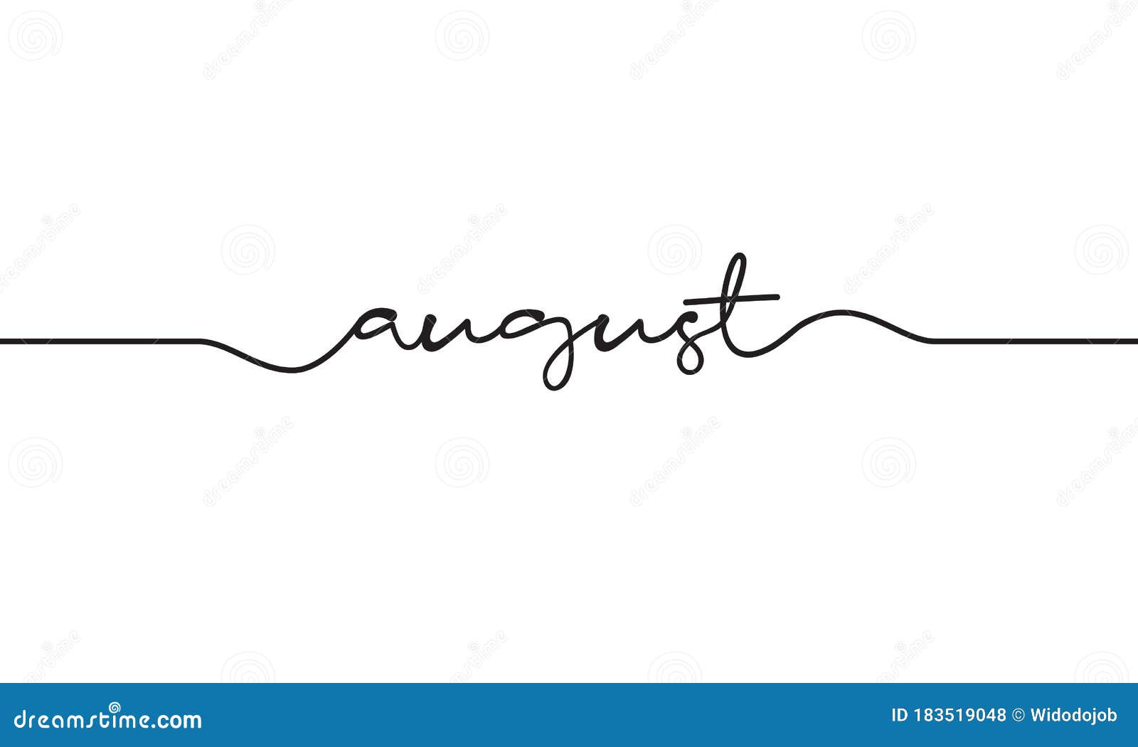 August word handwritten stock vector. Illustration of greeting - 183519048