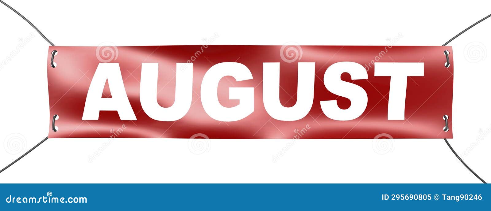 August word on red banner stock illustration. Illustration of element ...