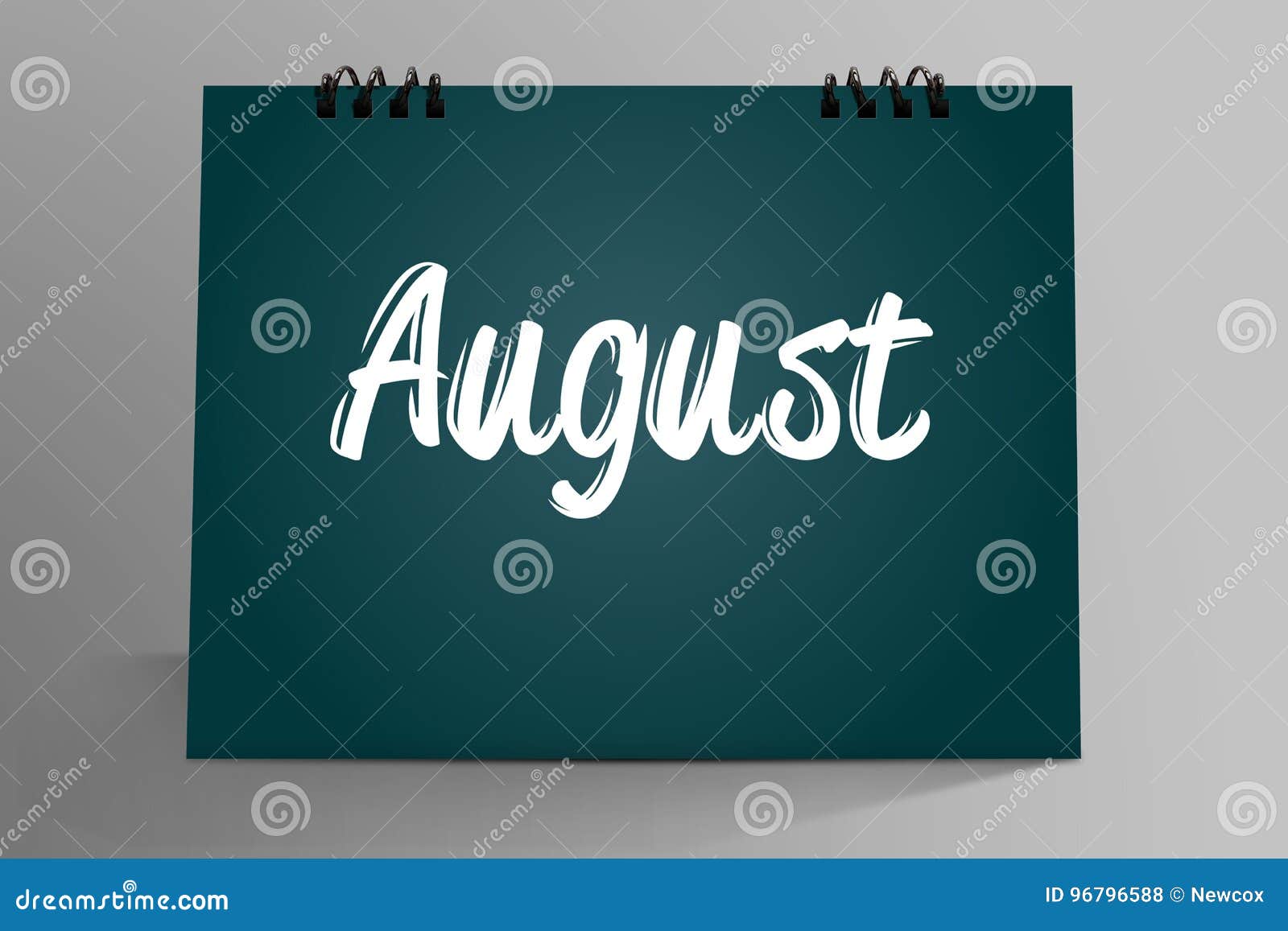 August Written in Desktop Calendar Stock Illustration - Illustration of ...